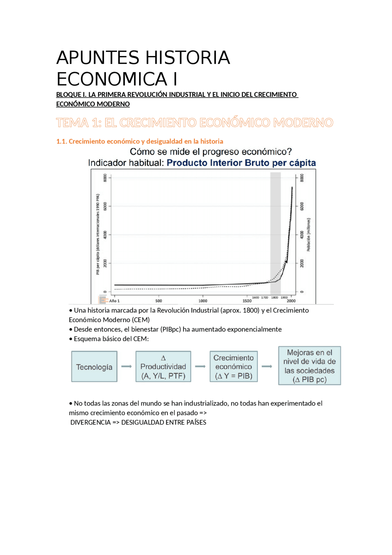 Apuntes Historia Económica I Docsity