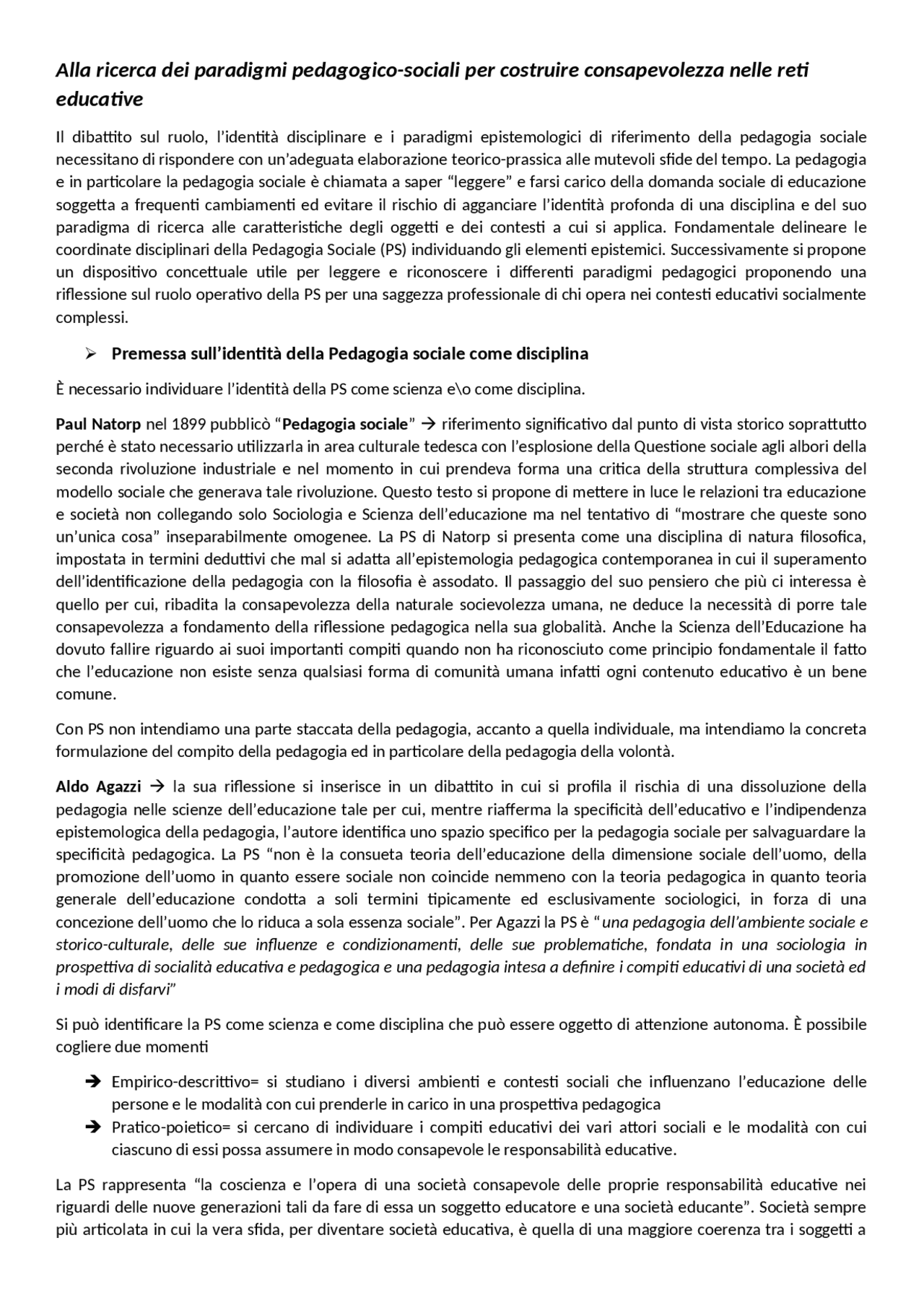Alla Ricerca Dei Paradigmi Docsity