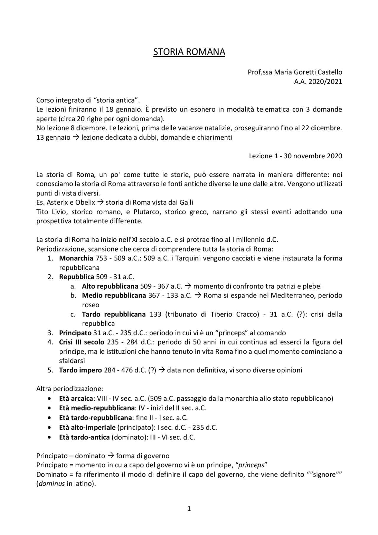 Appunti Dettagliati Di Storia Romana Docsity