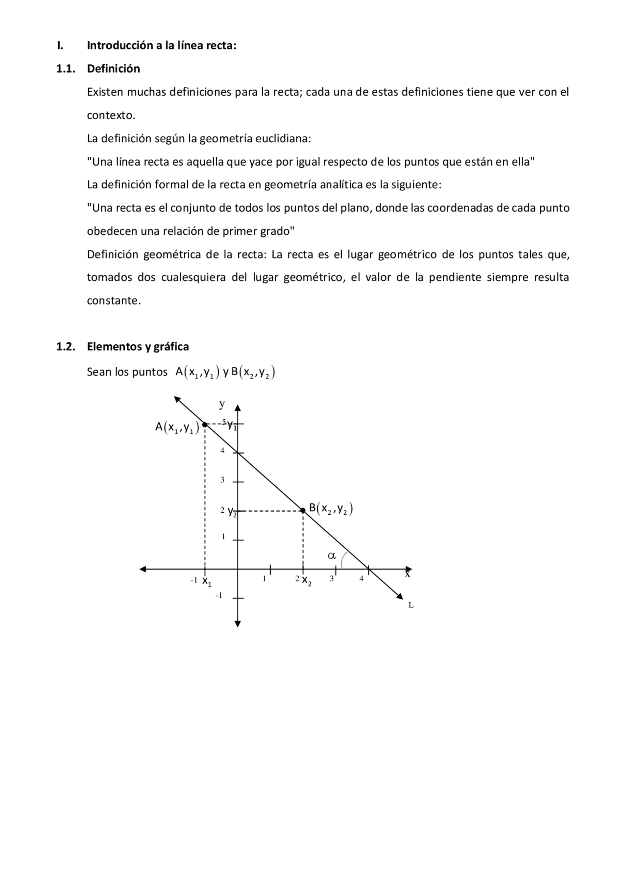 Ecuación de la línea recta - Docsity