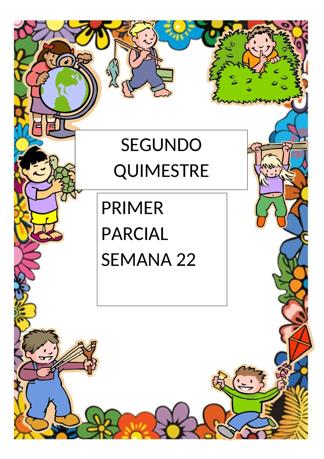 Caratula para niños de inicial 2 | Apuntes de Lengua y Literatura | Docsity