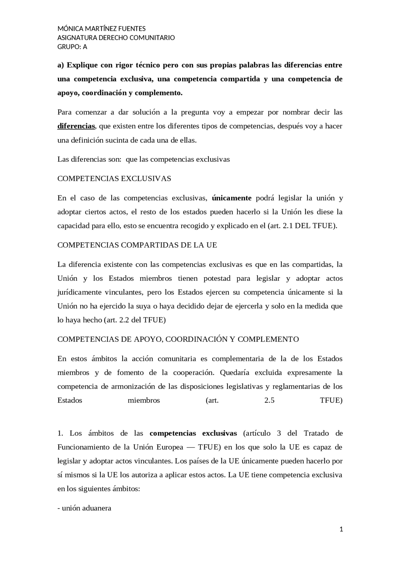 Segunda Práctica Derecho Comunitario Docsity