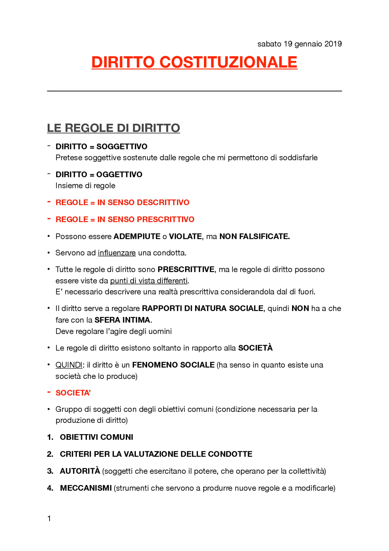 Appunti Diritto Costituzionale Docsity