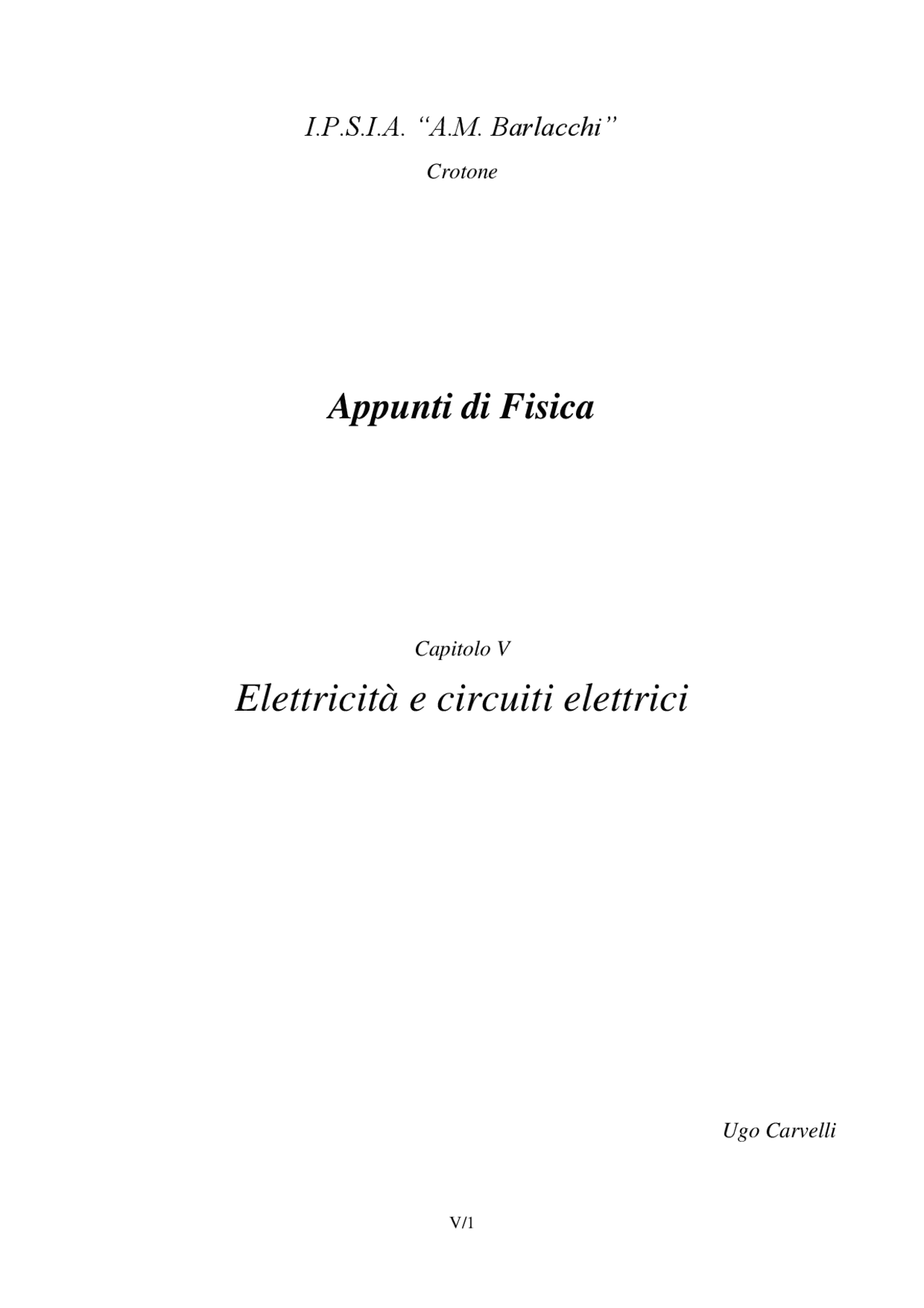 Appunti Di Elettricità Fisica Docsity