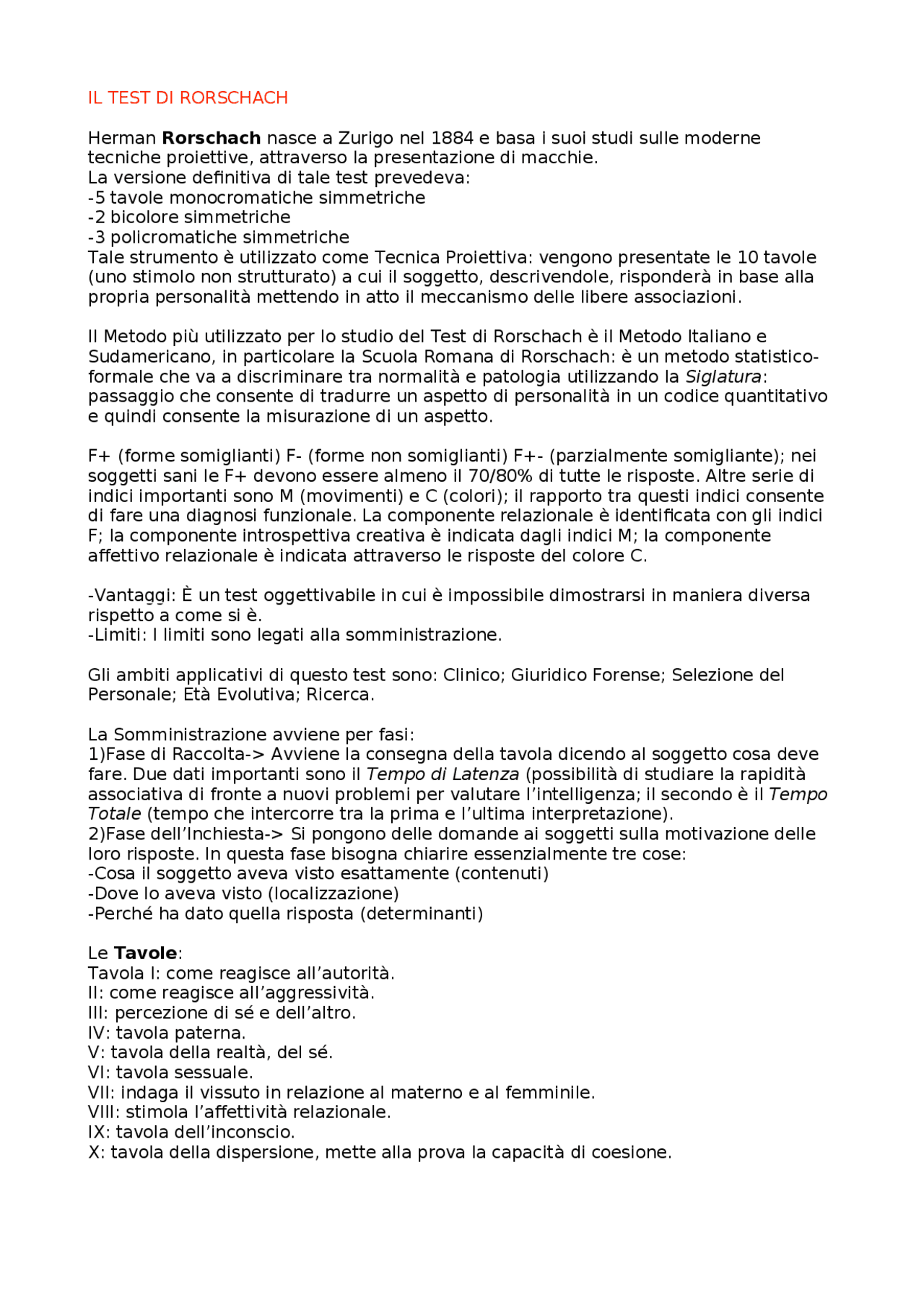 Teorie E Tecniche Dei Test Docsity
