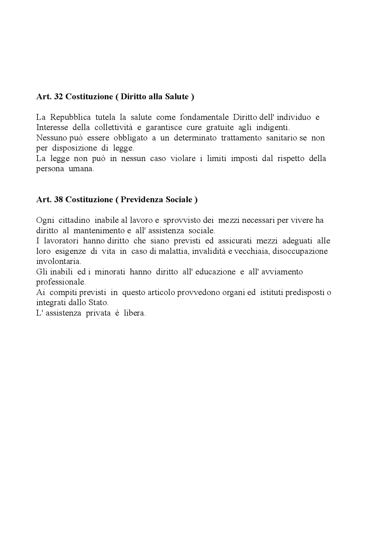 Gli Articoli Più Importanti Sintesi Del Corso Di Diritto Privato