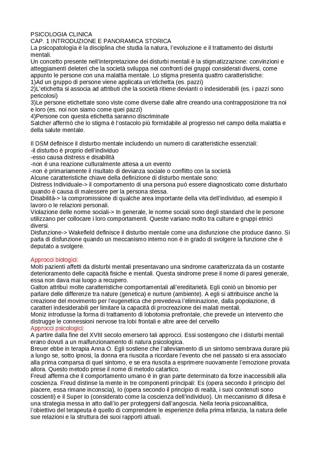 Teorie E Tecniche Del Colloquio Clinico Docsity