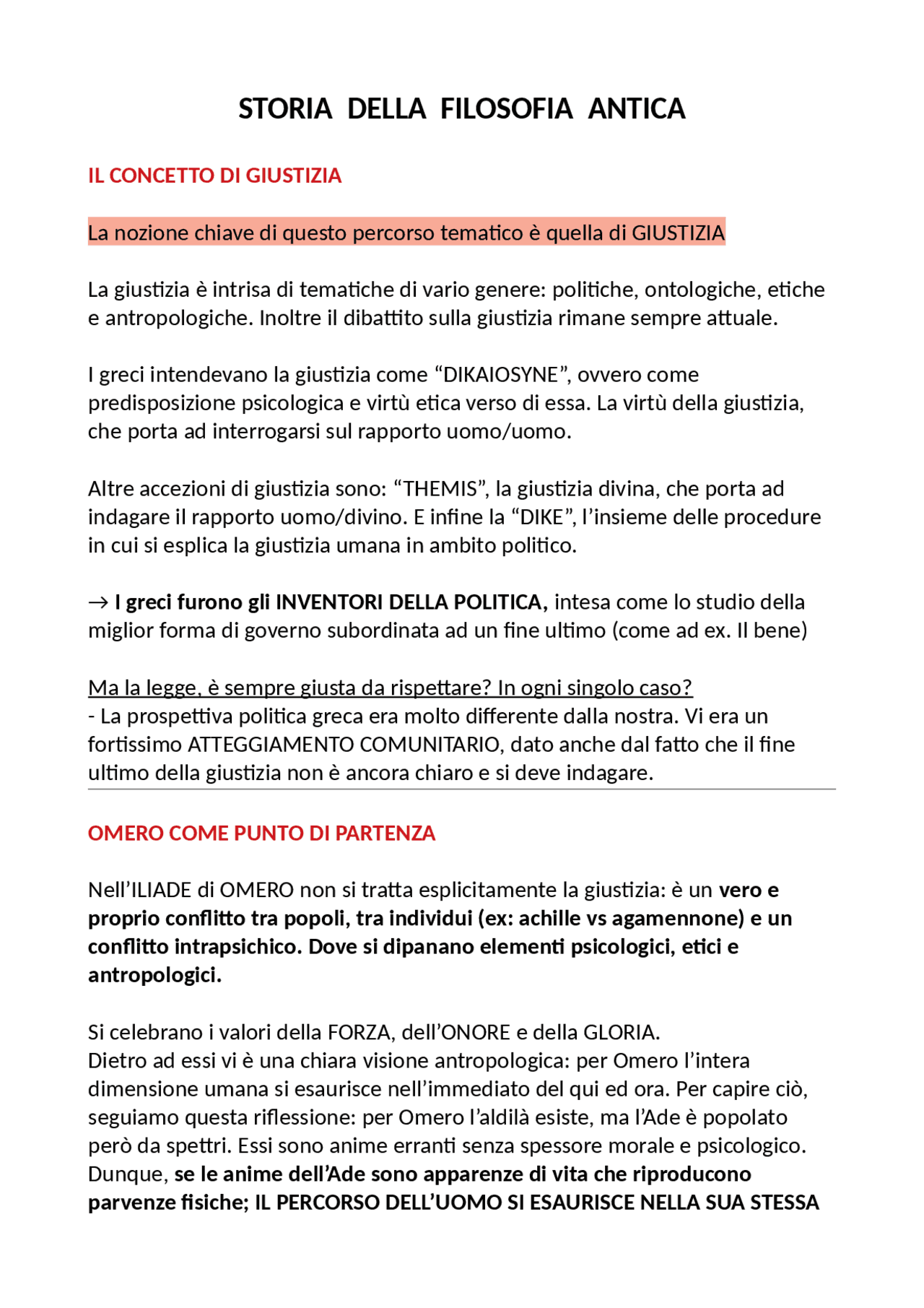 La Giustizia E La Filosofia Antica Docsity