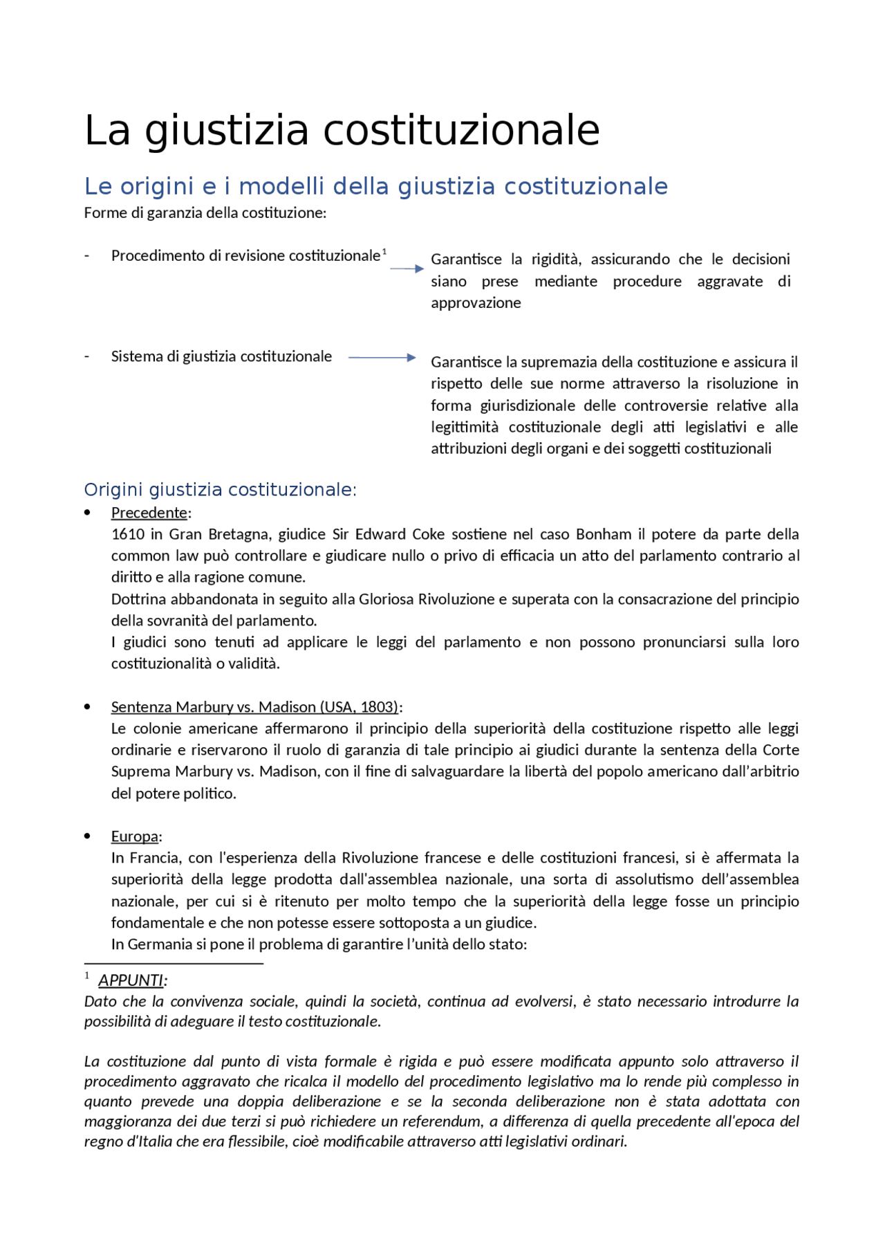 Giustizia Costituzionale Docsity