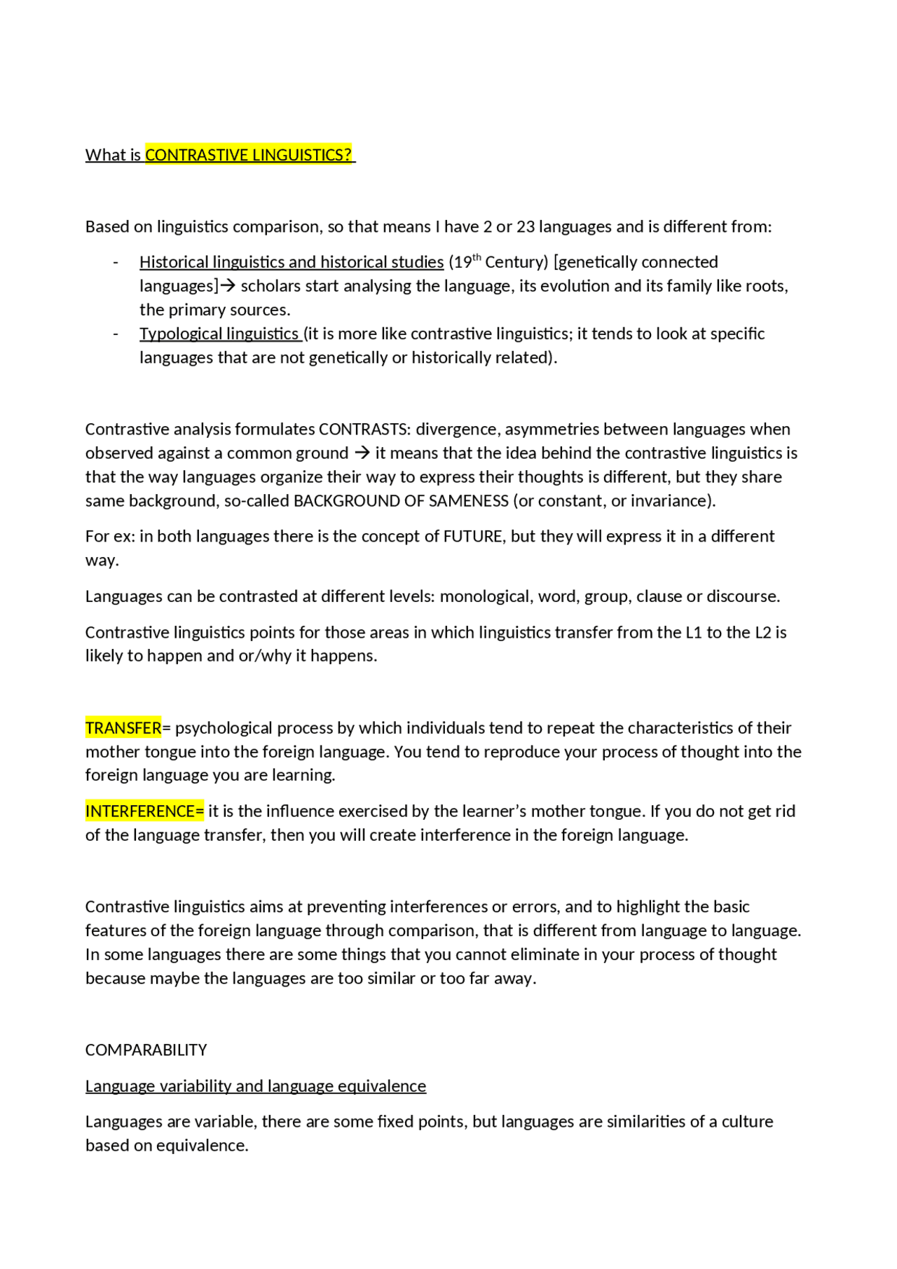 Appunti Lingua Inglese Docsity