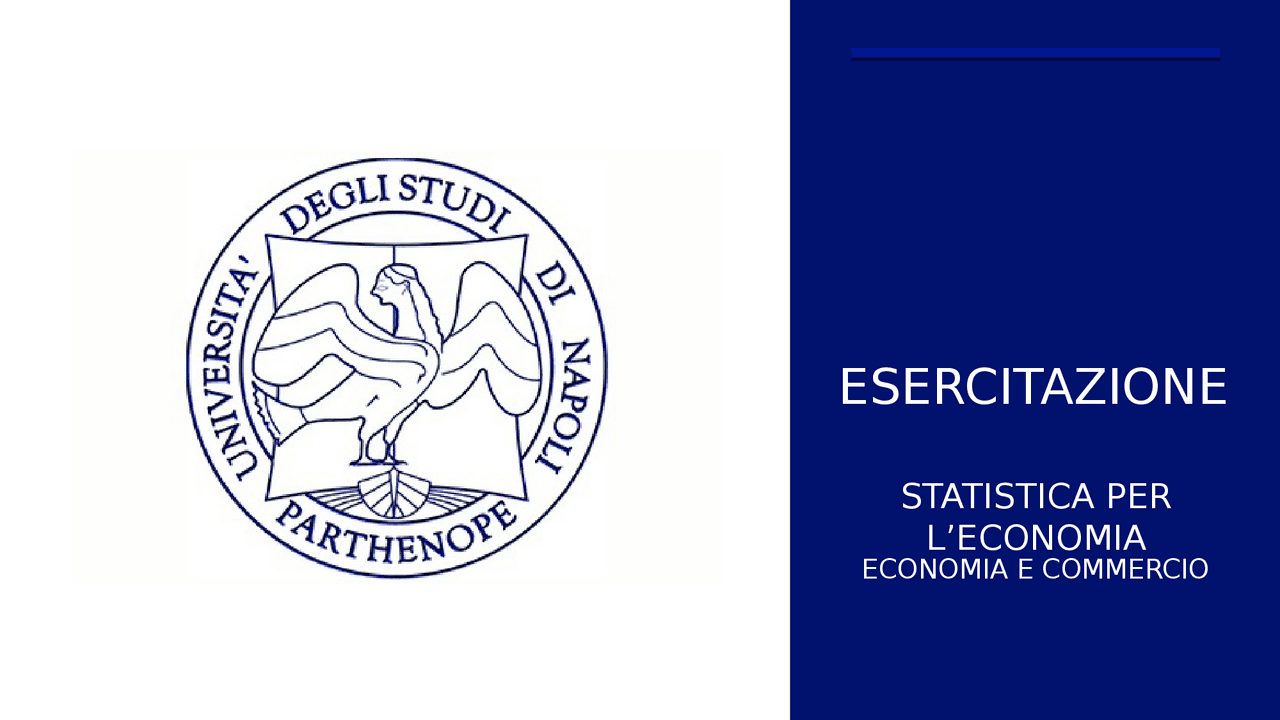 Esercitazione Prima Prova Intercorso Docsity