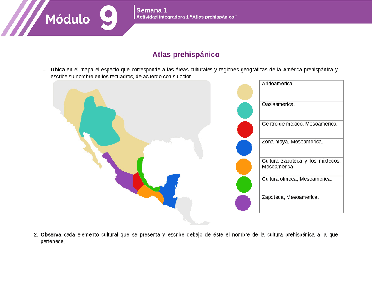 Actividad Integradora 1 Atlas Prehispánico Docsity