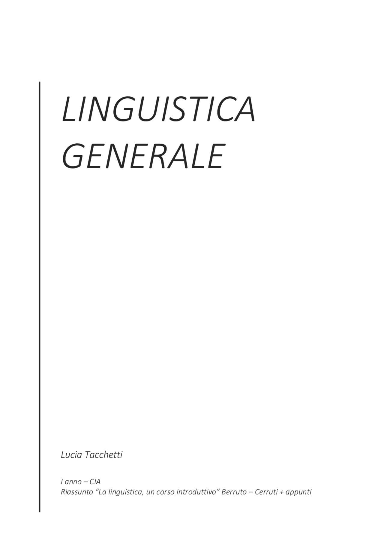 Riassunto Berruto Cerruti Docsity