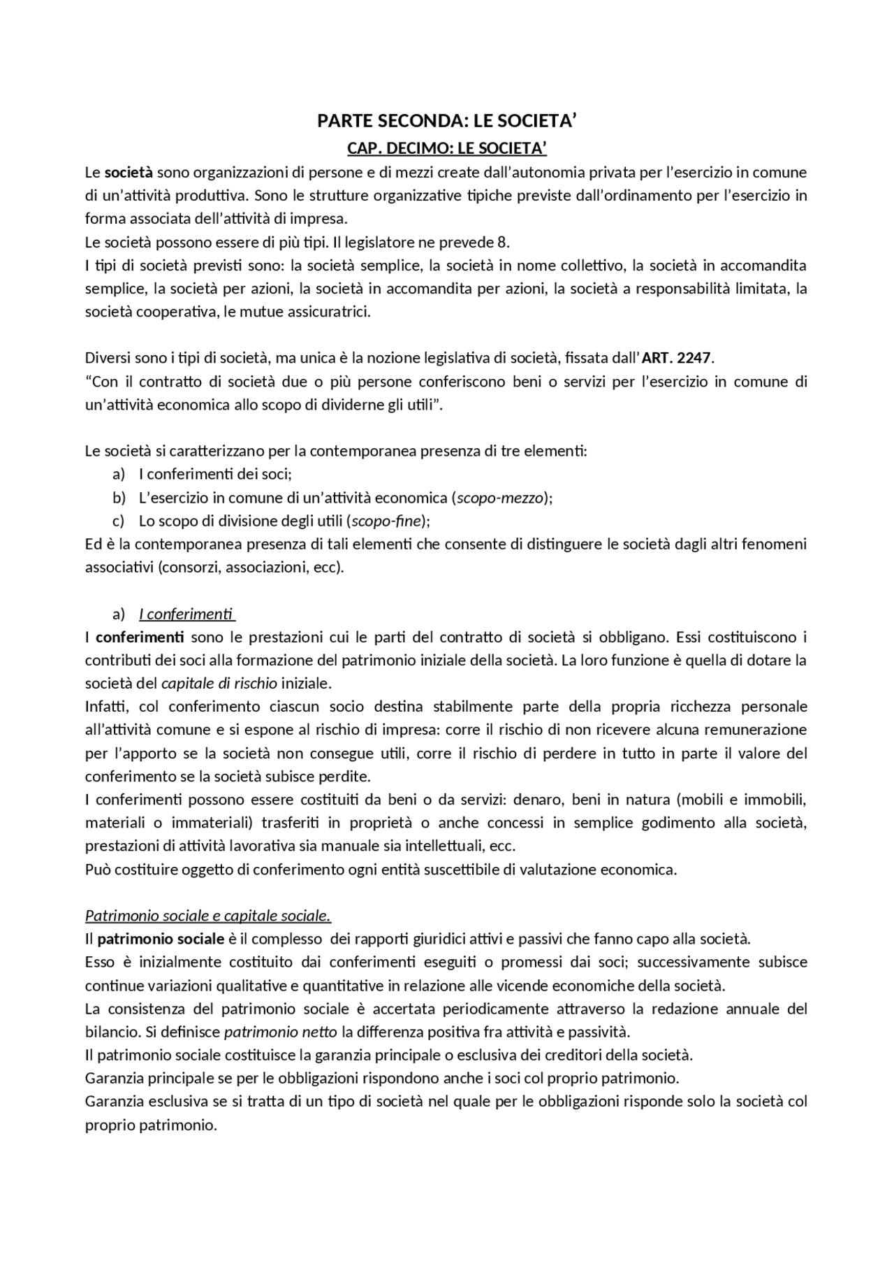 Riassunto Diritto Commerciale Parte Seconda Campobasso Docsity