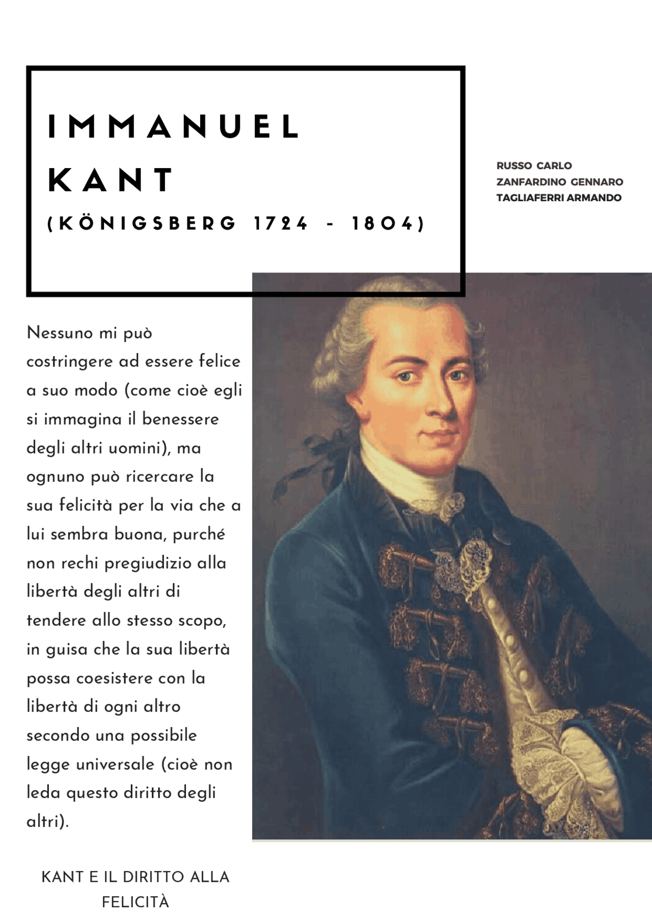 Immanuel Kant Filosofo Docsity