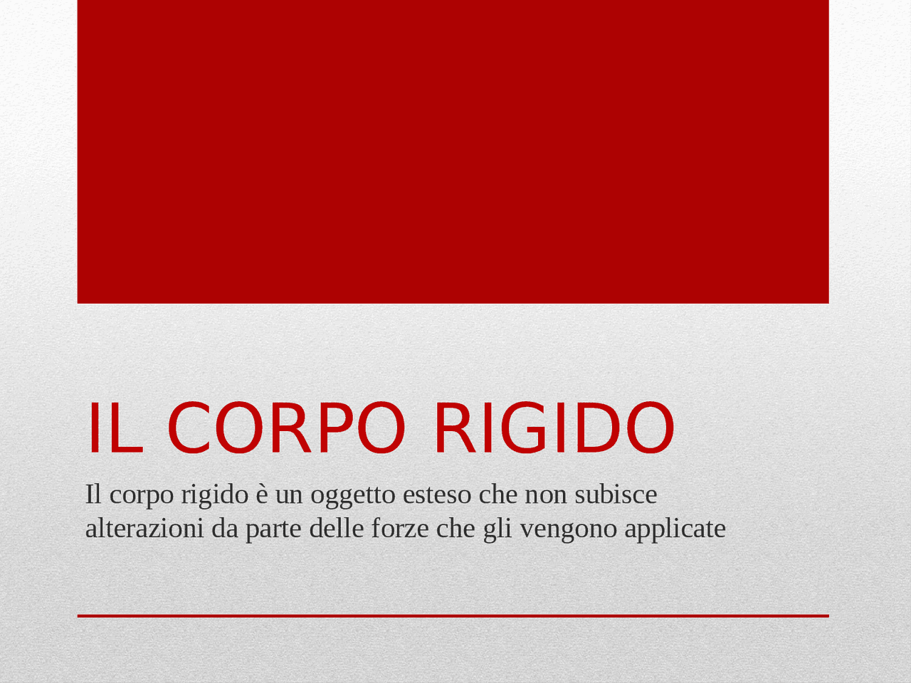 Power point sul corpo rigido - Docsity