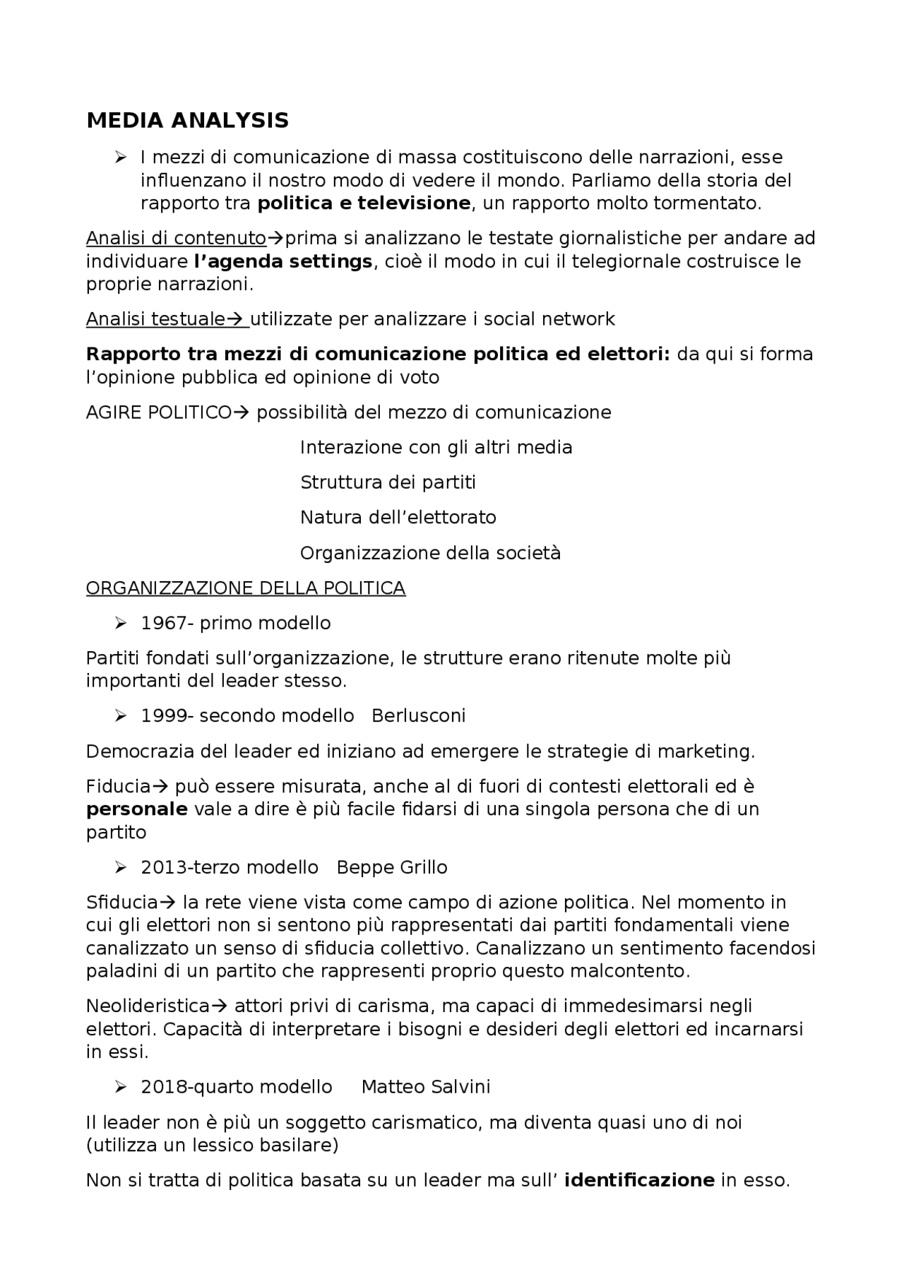 Appunti Media Analysis Docsity