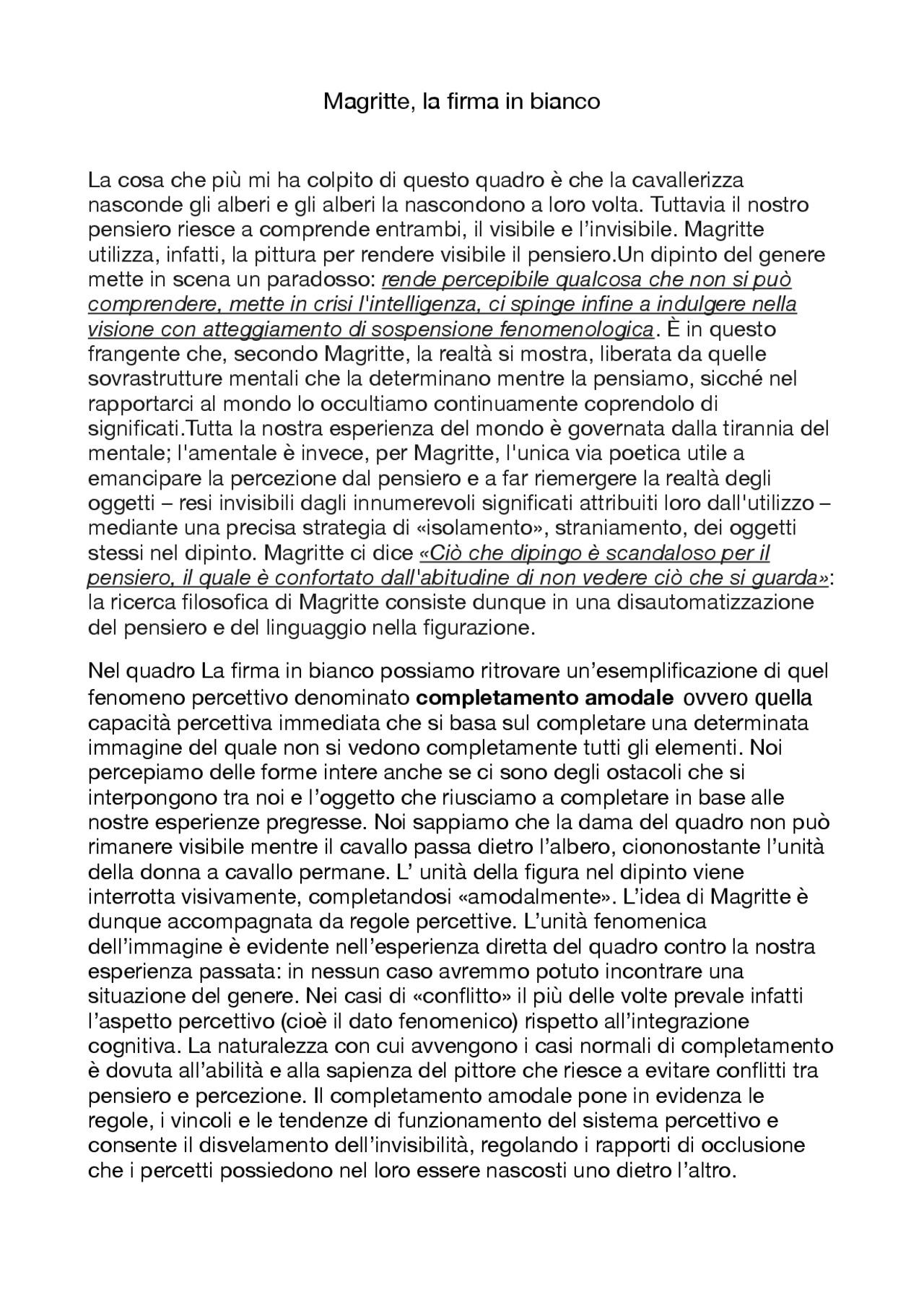 Prova Di Esame Estetica Docsity