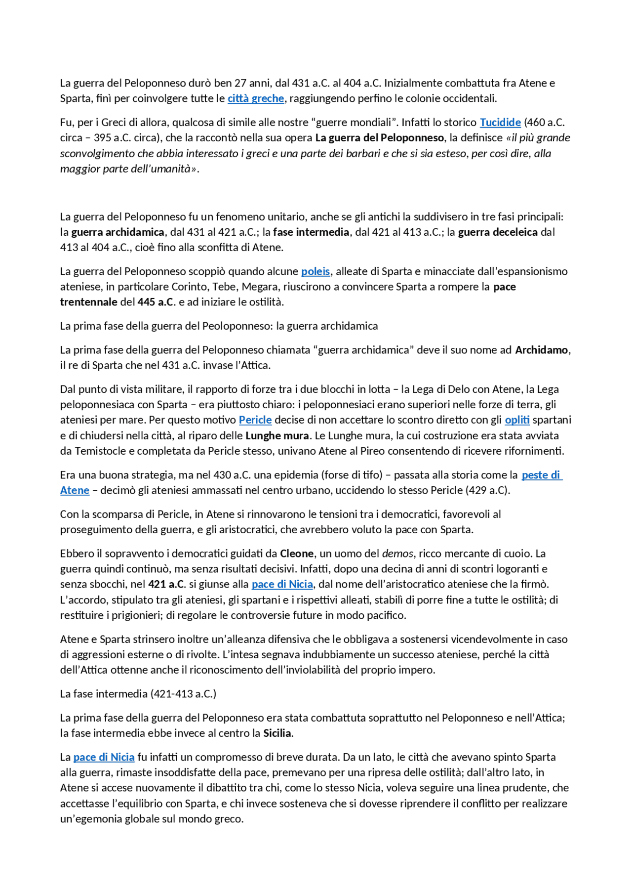 Appunti Discorsivi Di Storia Greca Docsity