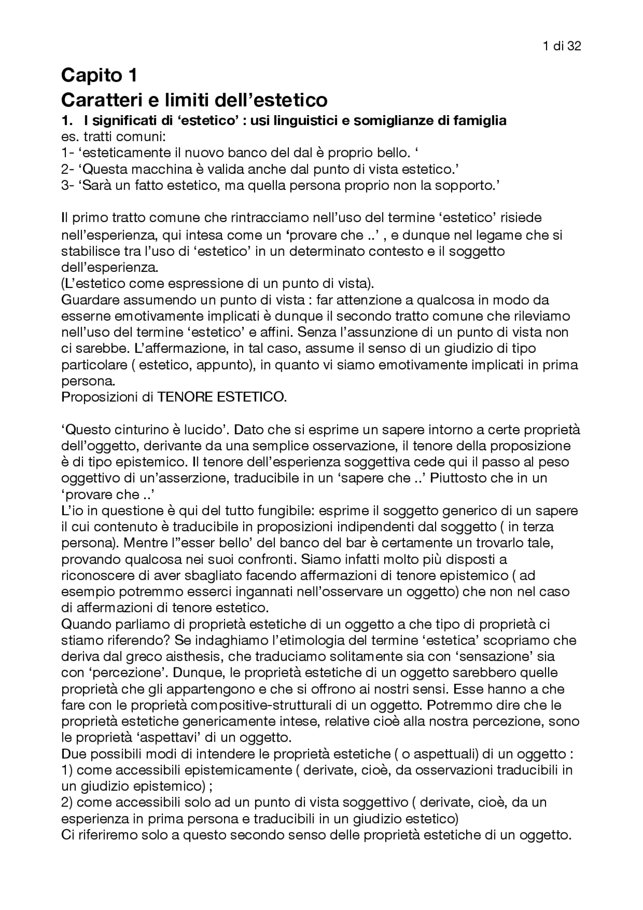 Riassunto Libro Forme Dellestetica Docsity