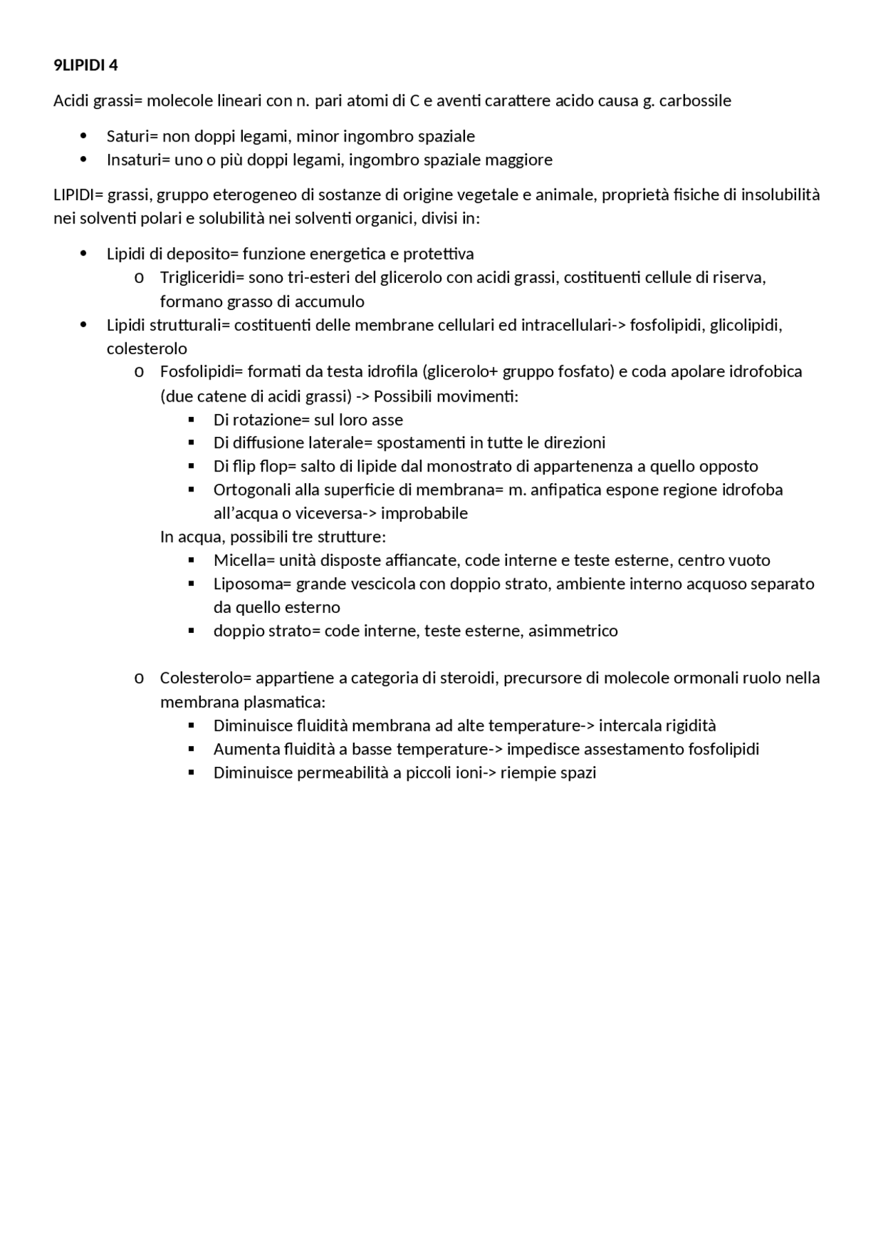 Lipidi E Proteine Di Membrana Docsity