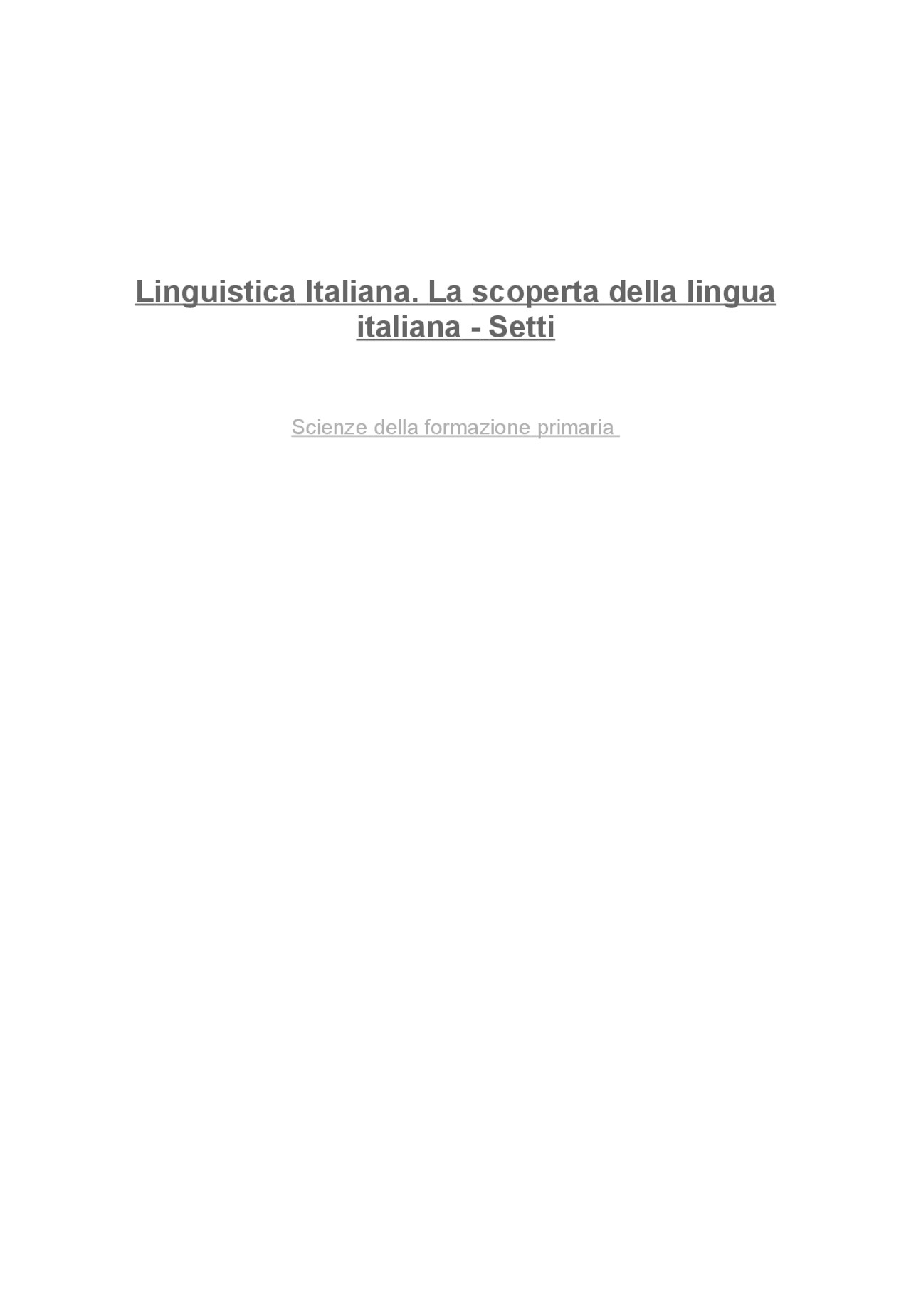 Riassunti Linguistica Docsity
