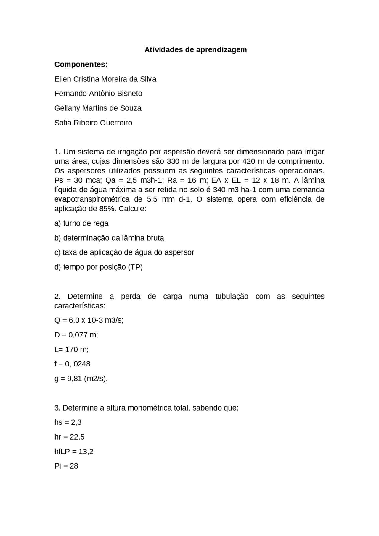 Atividade Avaliativa Docsity