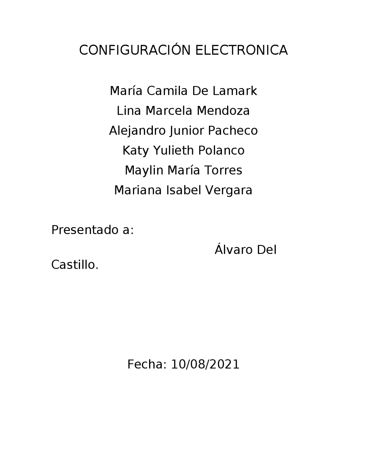 Configuracion Electronica Docsity