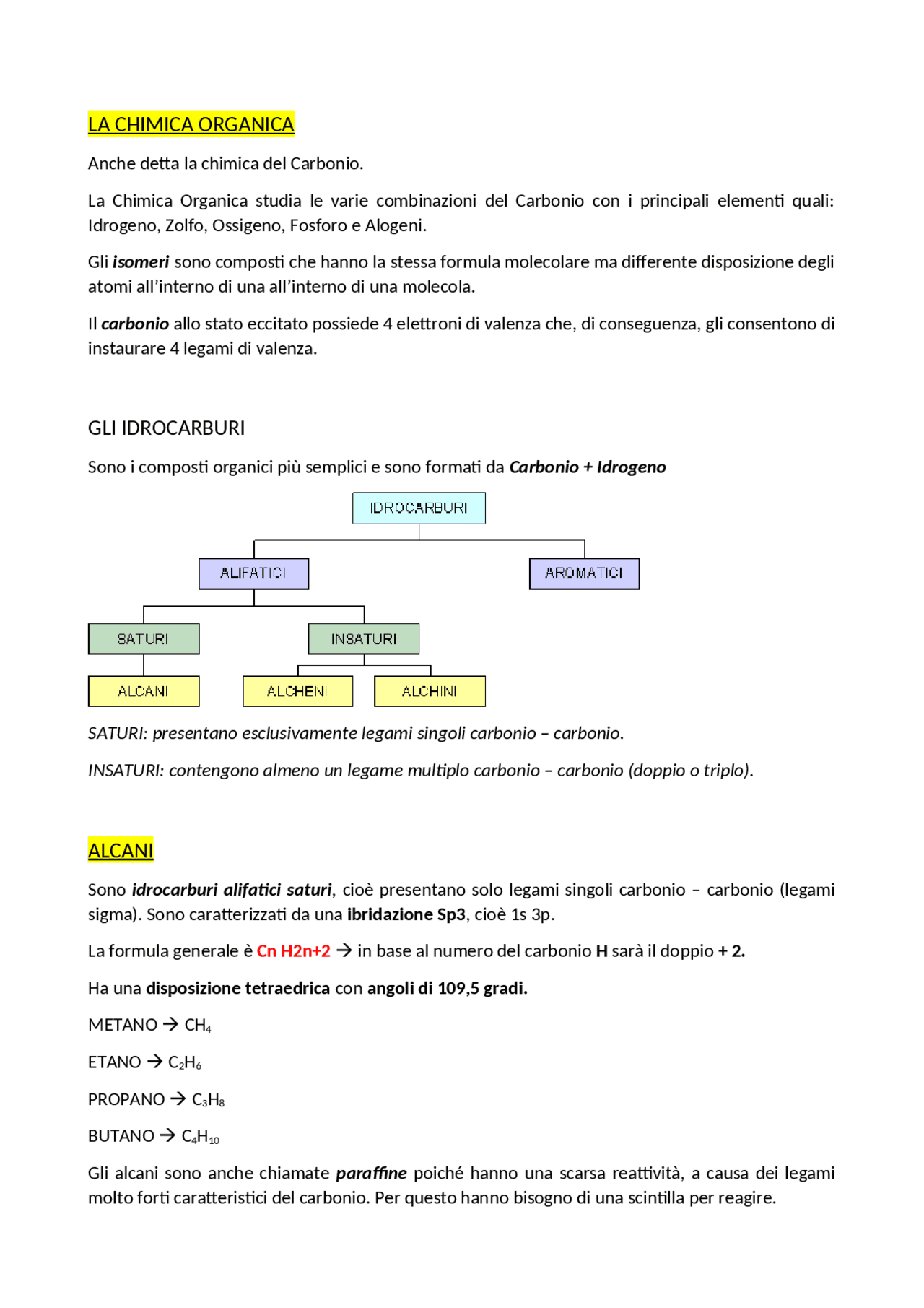 Appunti Riassuntivi Di Chimica Organica Docsity