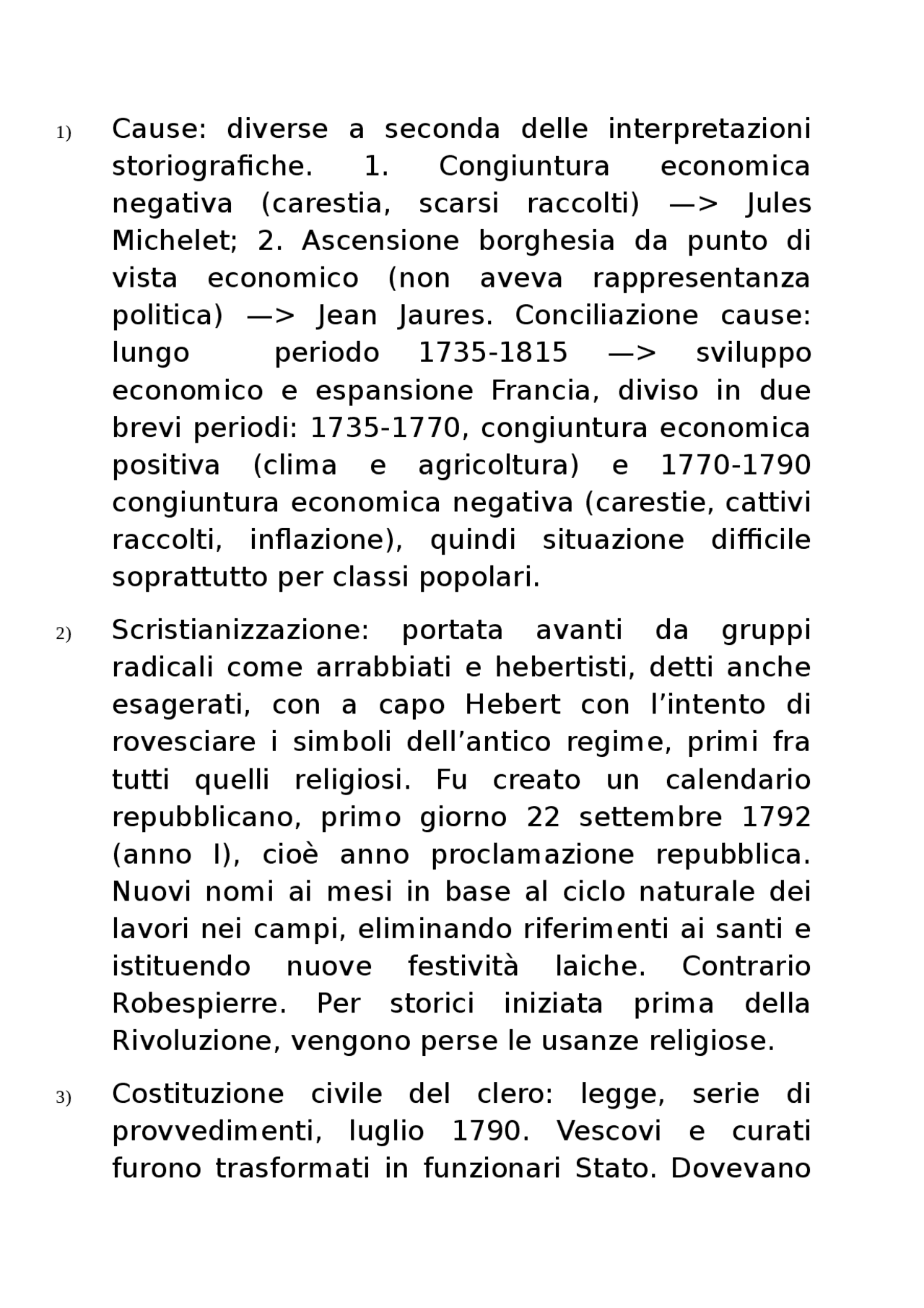 Riassunto Rivoluzione Francese Appunti Di Storia Docsity