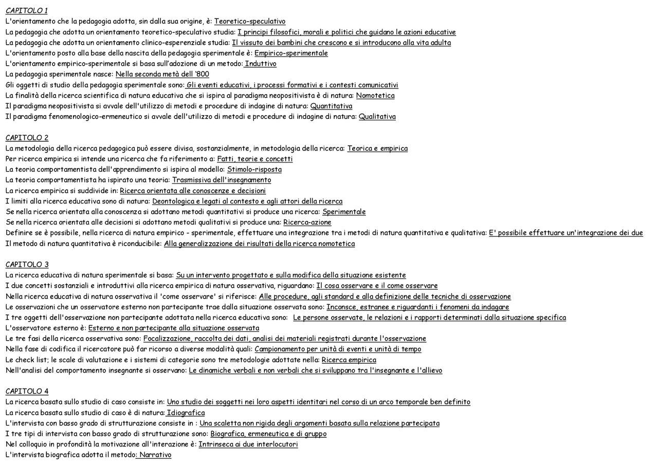 Pedagogia Sperimentale Docsity