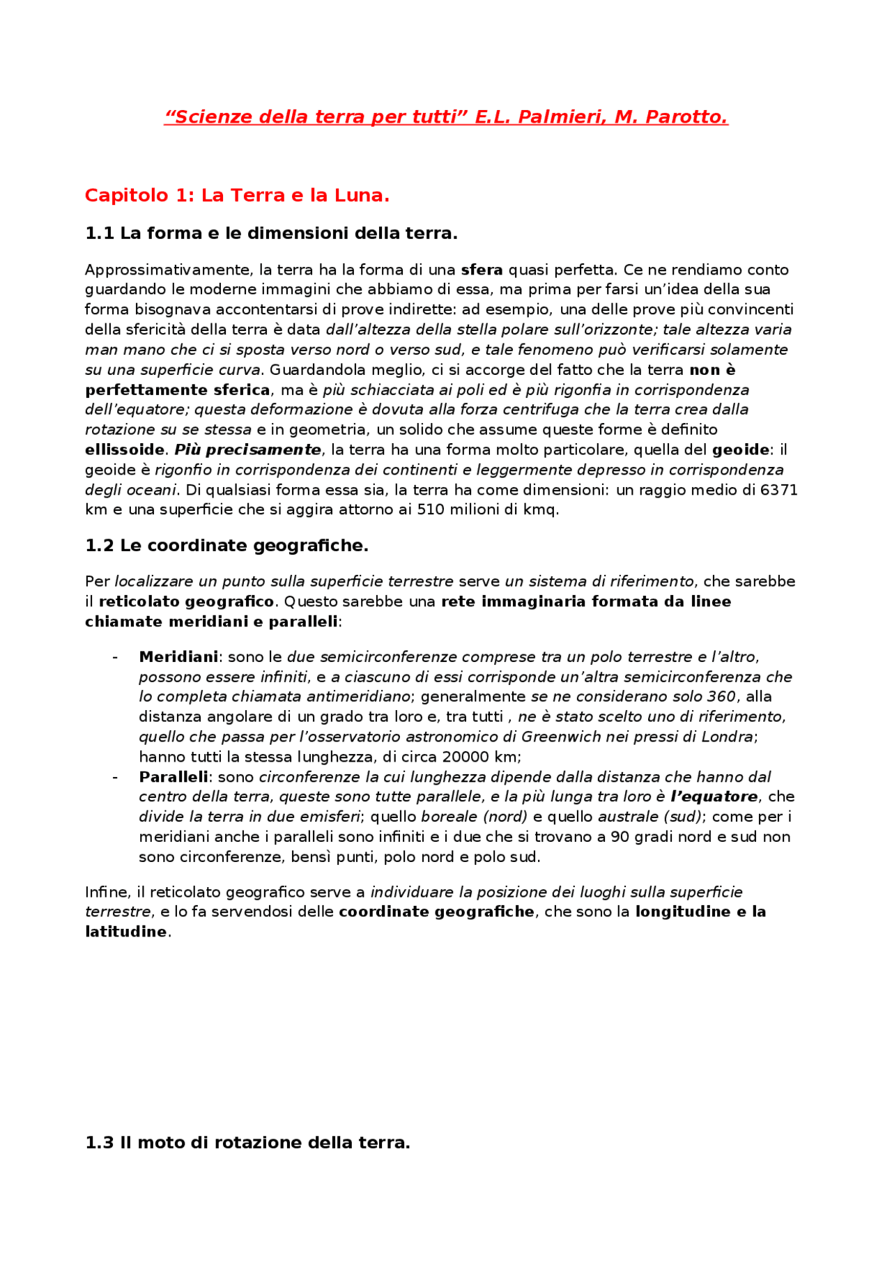 Scienze Della Terra Per Tutti Docsity