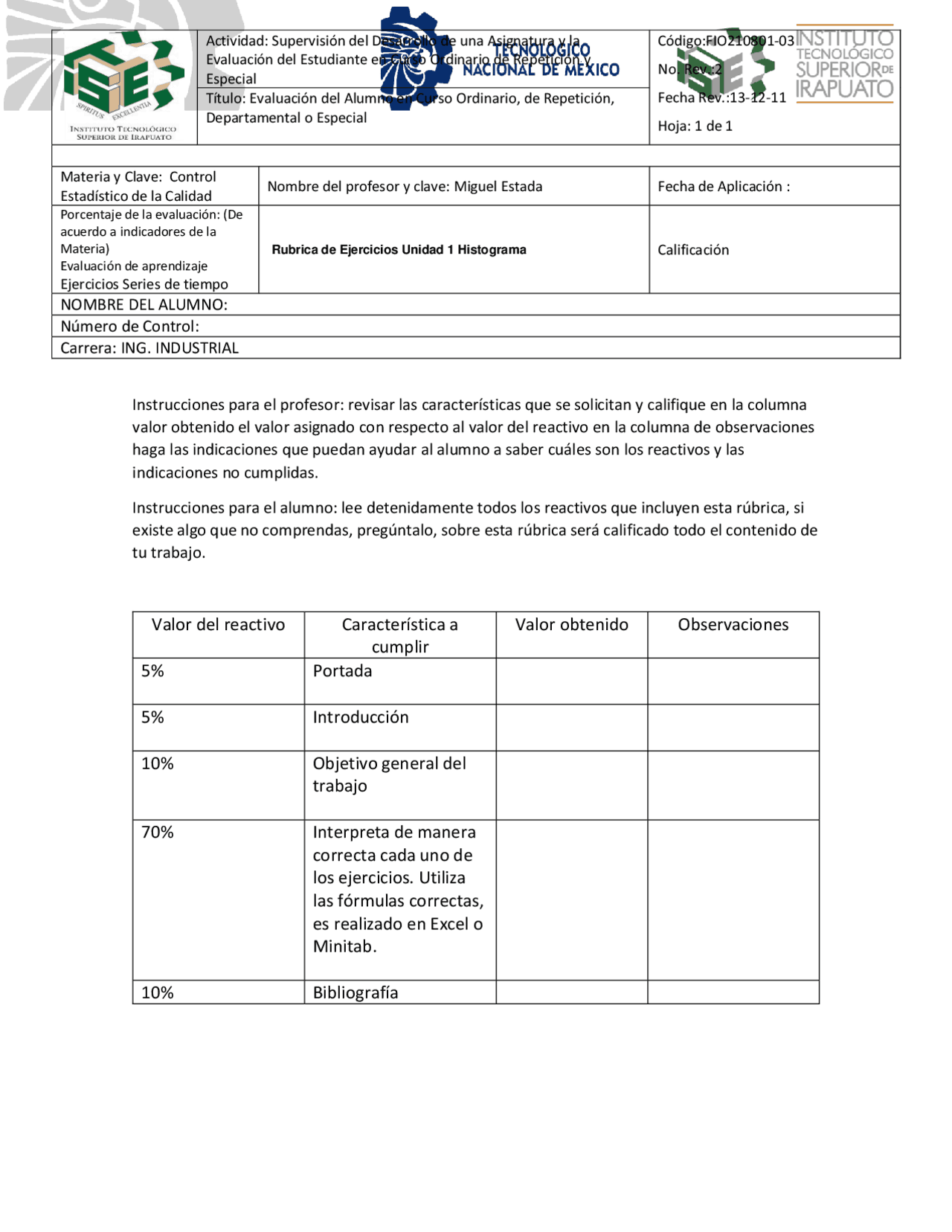 Ejercicios De Ingeniería Industrial Docsity