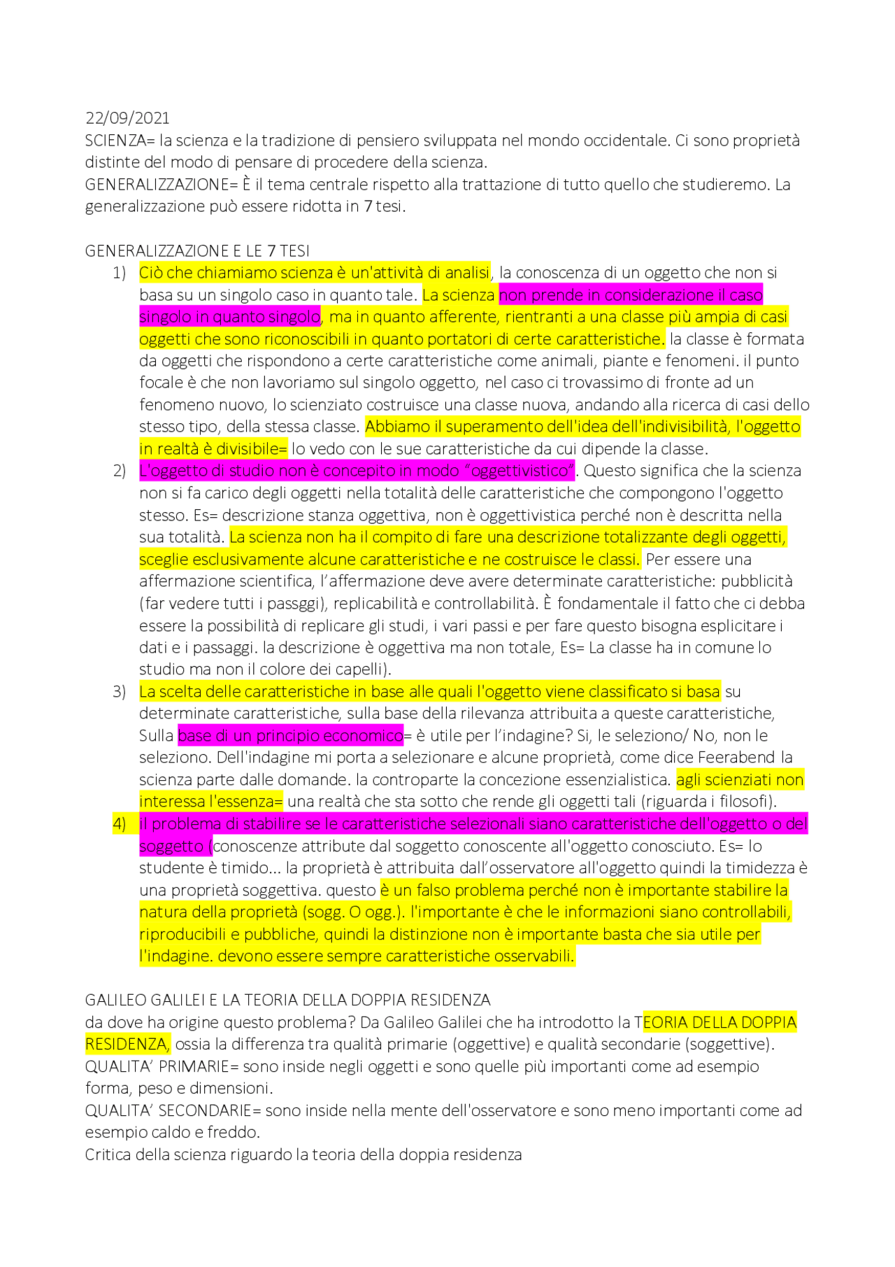 Storia E Metodo Delle Scienze Sociali Modulo 1 Appunti Di Metodo