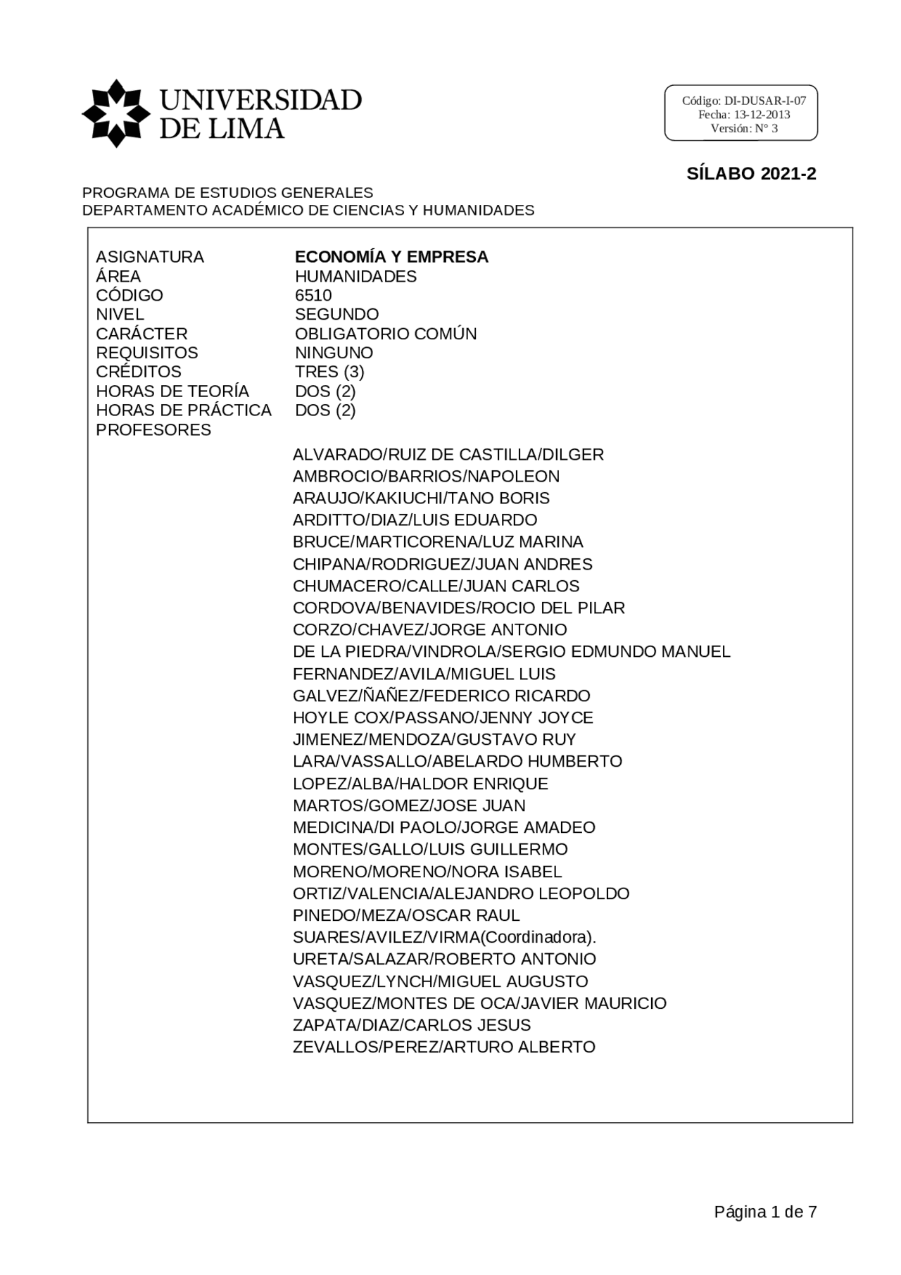 Silabo De Economía Ciclo 2 Docsity