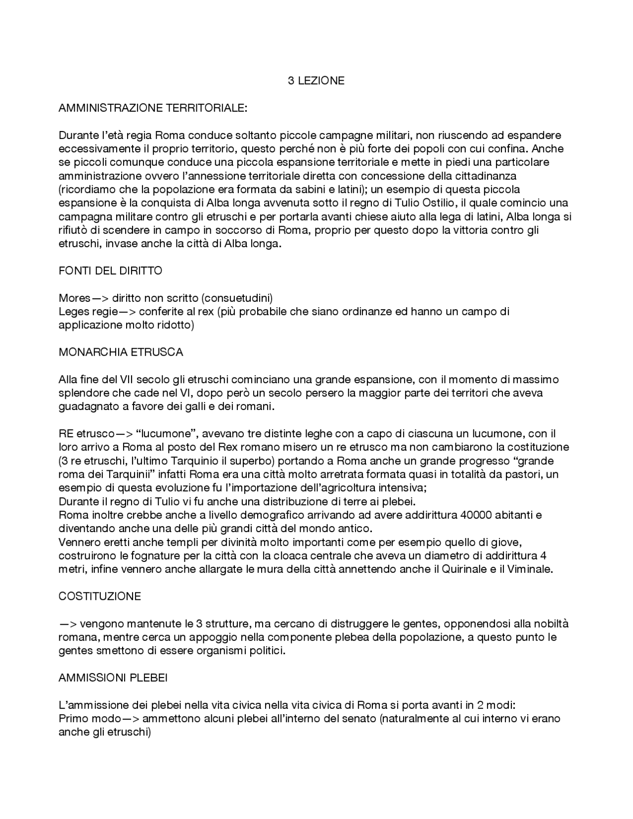 3 Lezione Di Storia Del Diritto Romano Docsity