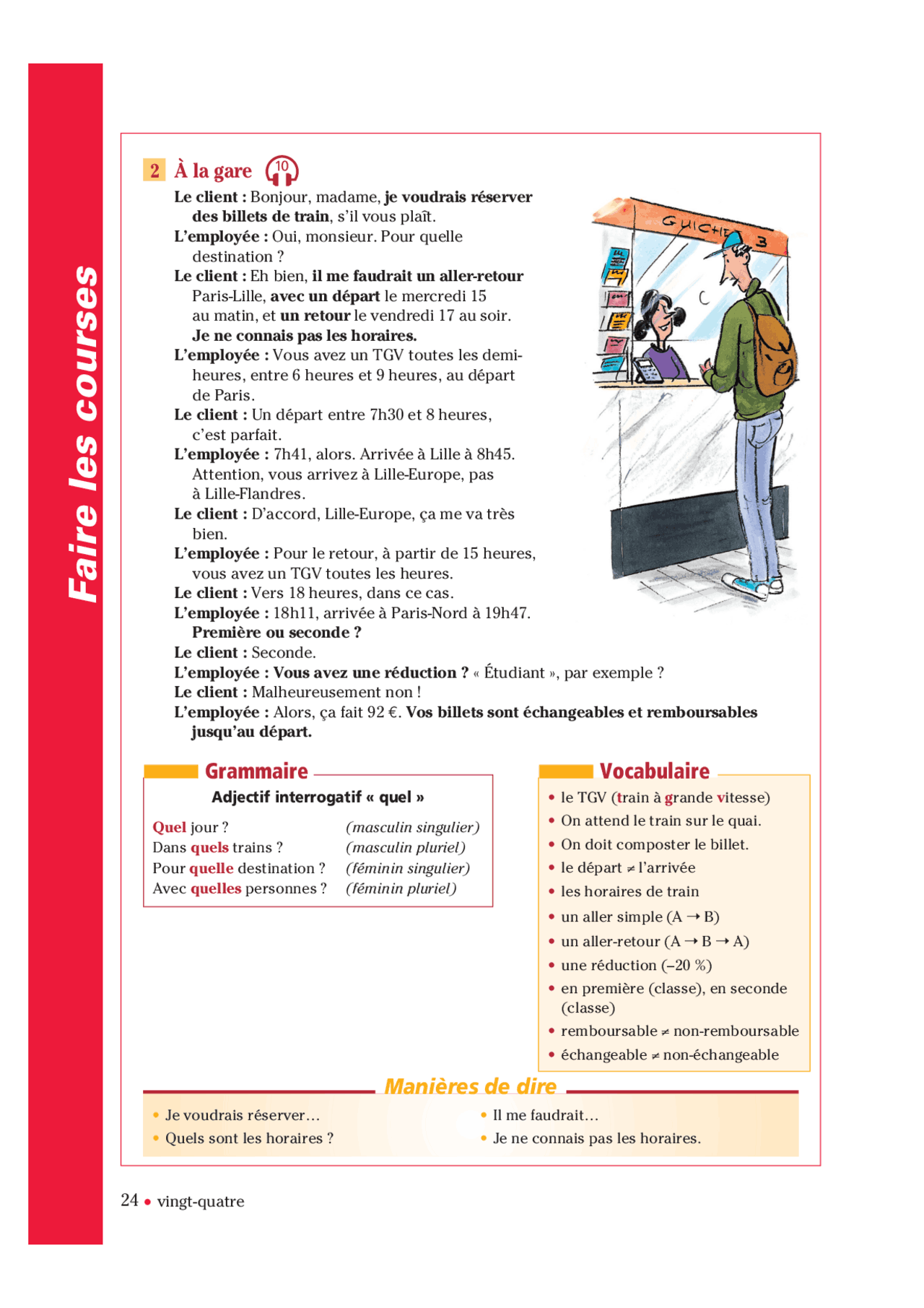 Ejercicio de francés estación de tren - Docsity