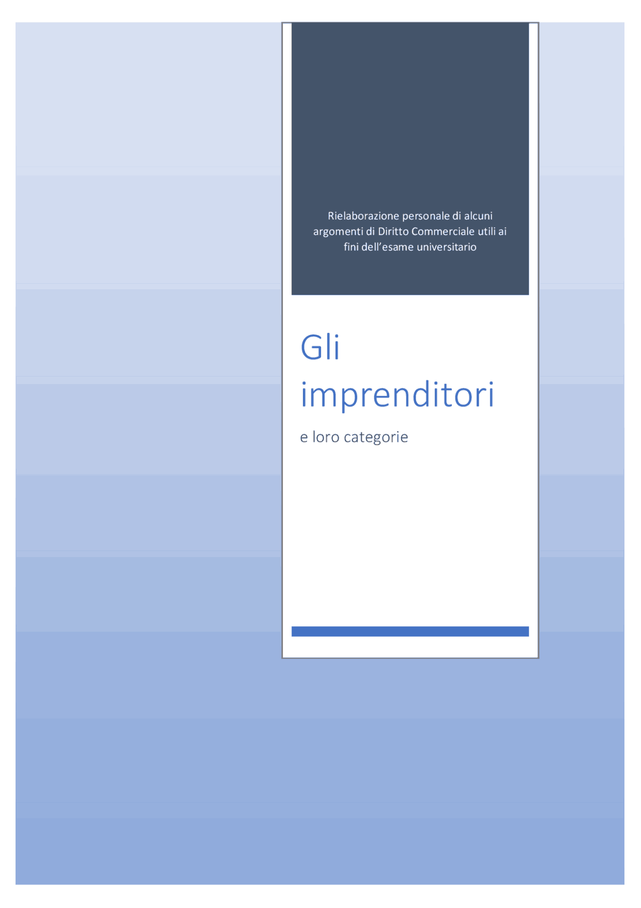 Le Categorie Di Imprenditori Docsity