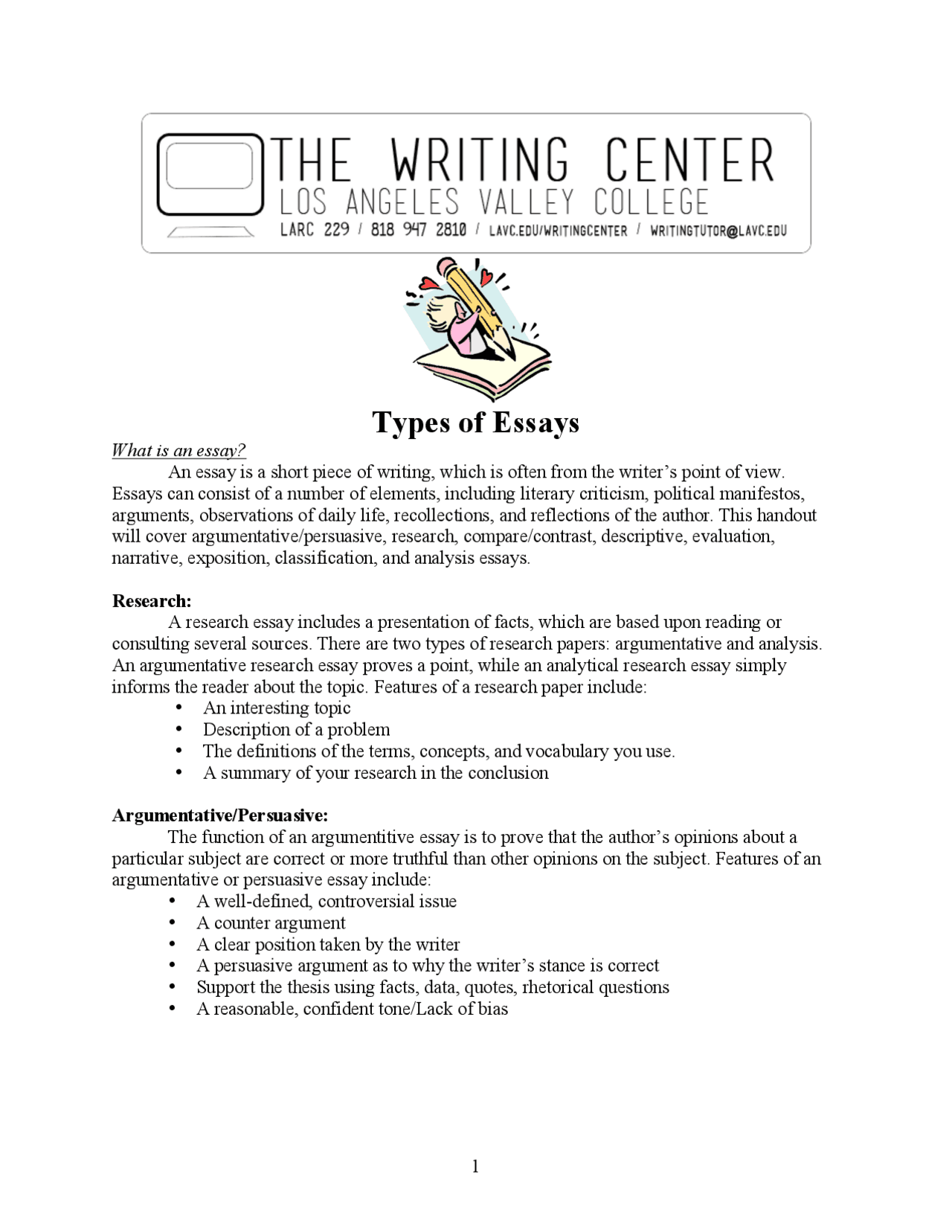 Essay Different Types Of Essay Writing Docsity Essay Different Types Of Essay Writing Docsity