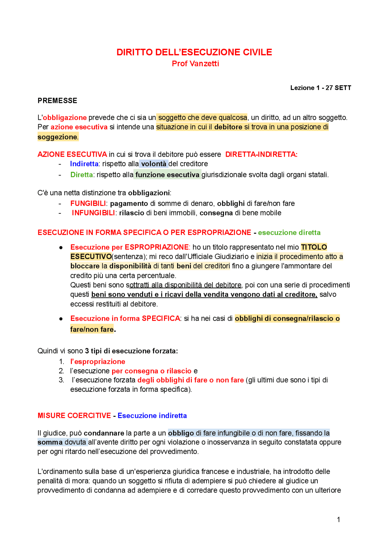 Diritto Dellesecuzione Civile Docsity