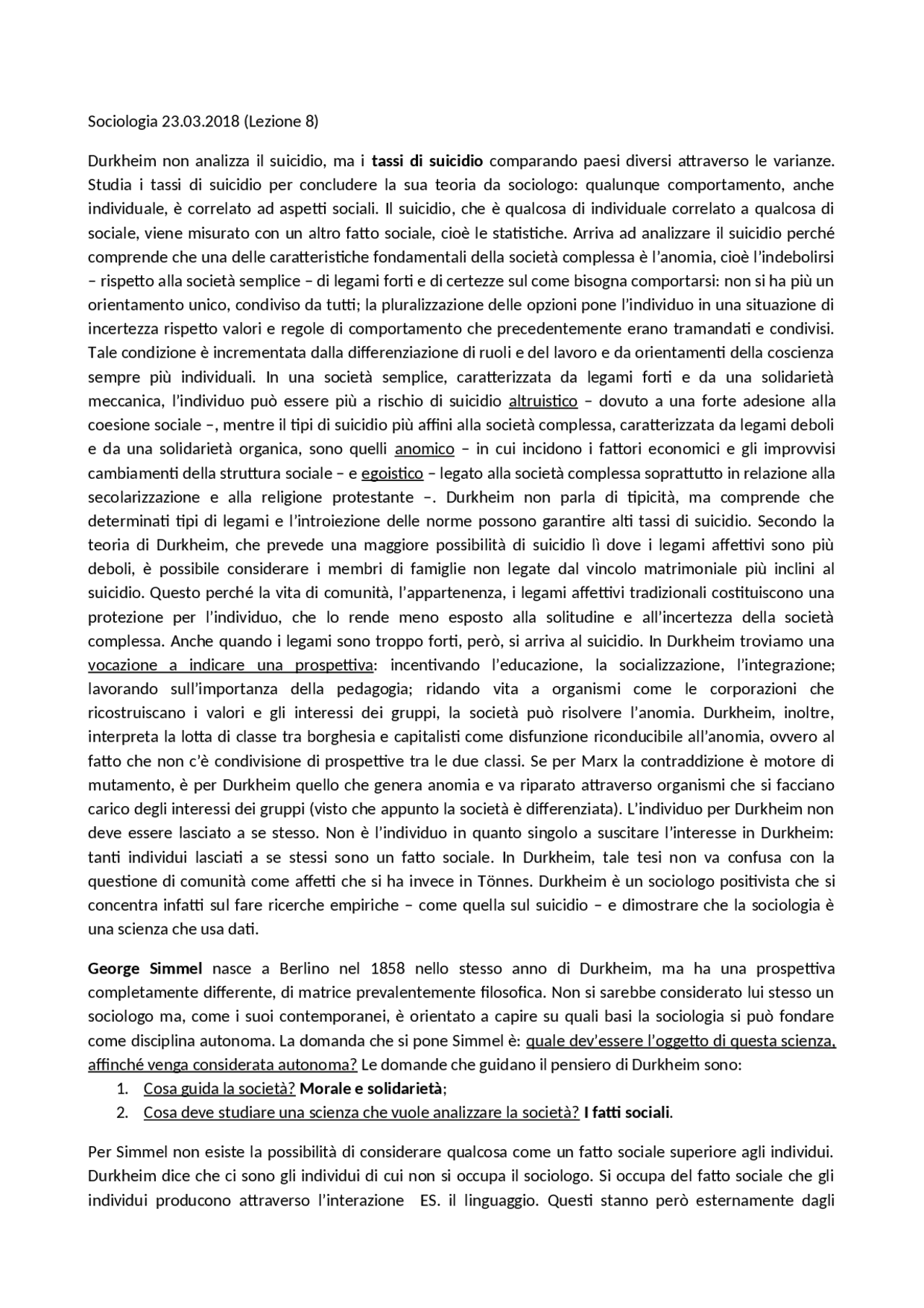 Appunti Presi A Lezione Docsity