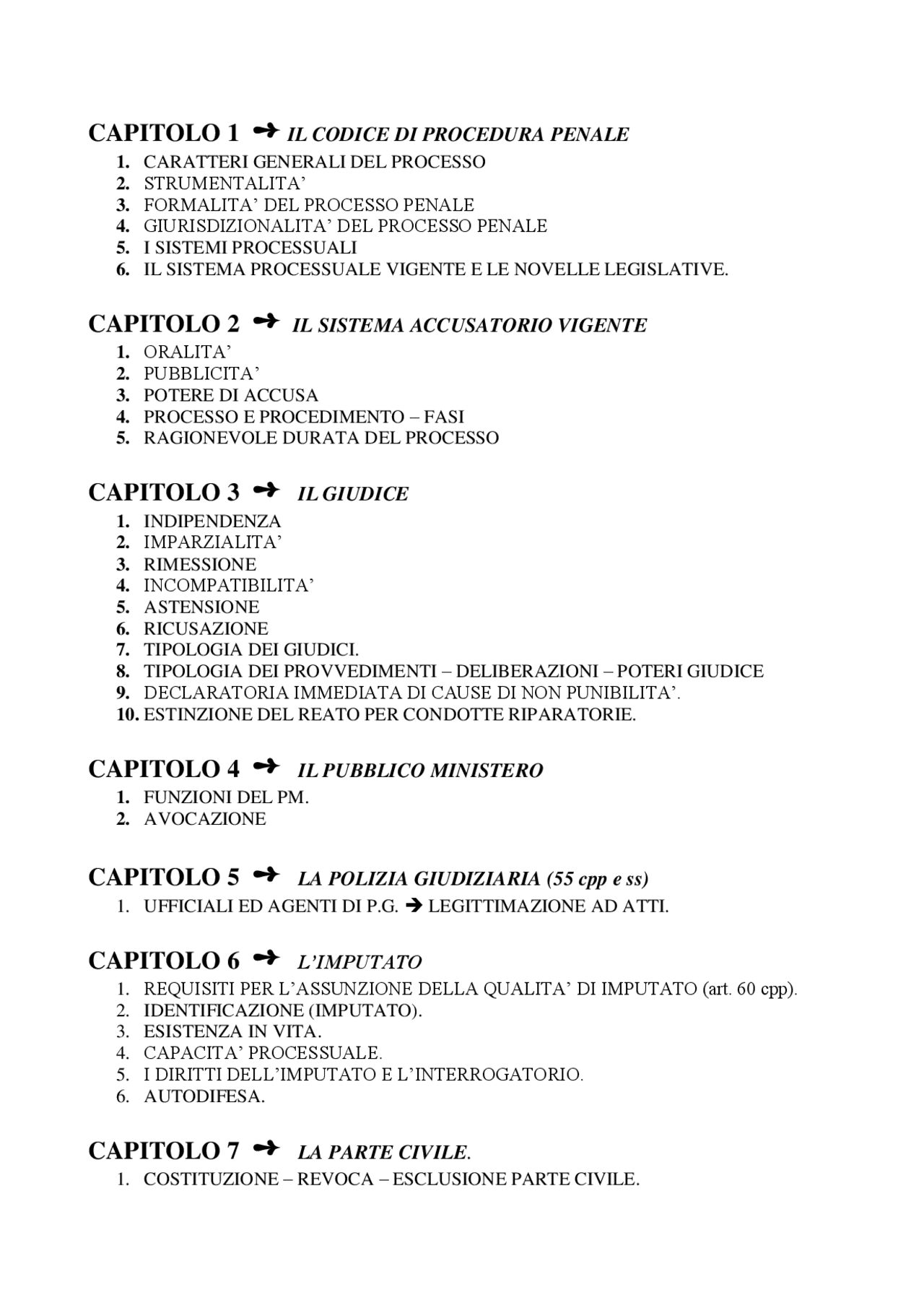 Riassunto Di Diritto Processuale Penale Docsity