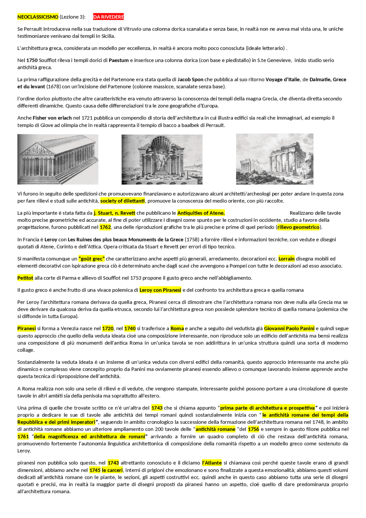 Lezione Sul Neoclassicismo Docsity