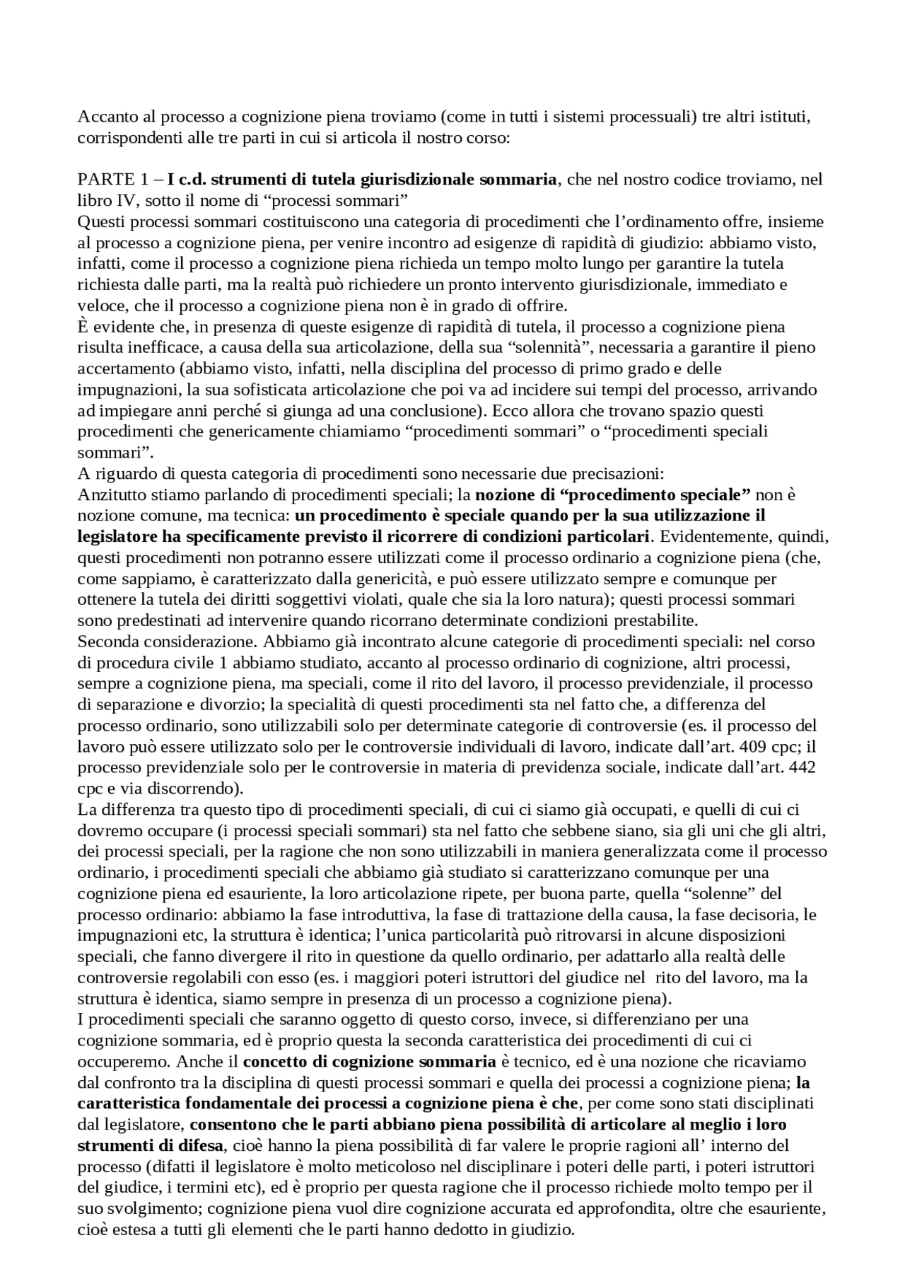 Diritto Processuale Civile Ii Dispense Docsity