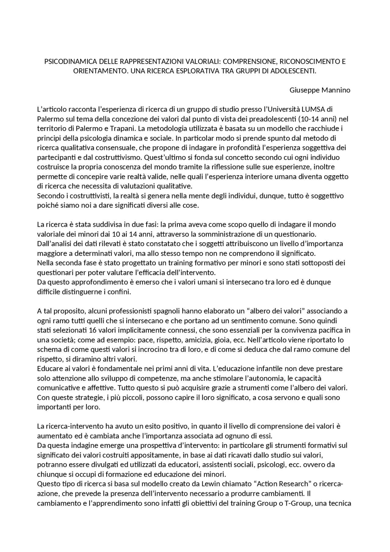 Elaborato Processi E Dinamiche Di Gruppo Docsity