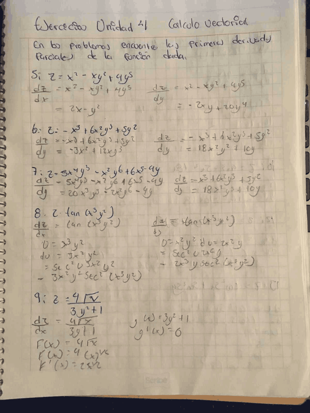 Ejercicios De Calculo Vectorial Docsity