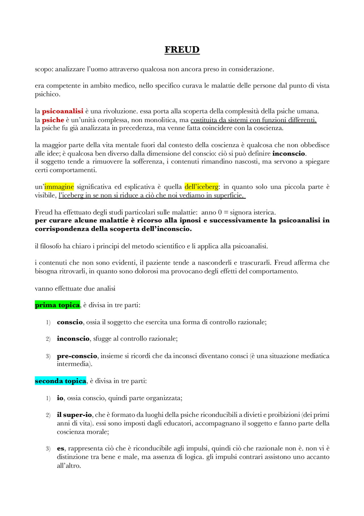 Appunti Freud E Hannah Arendt Docsity
