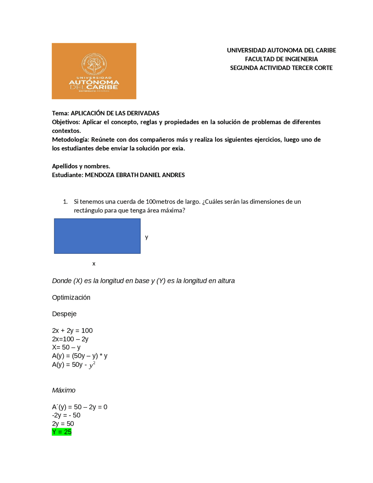 Ejercicios De Calculo Docsity