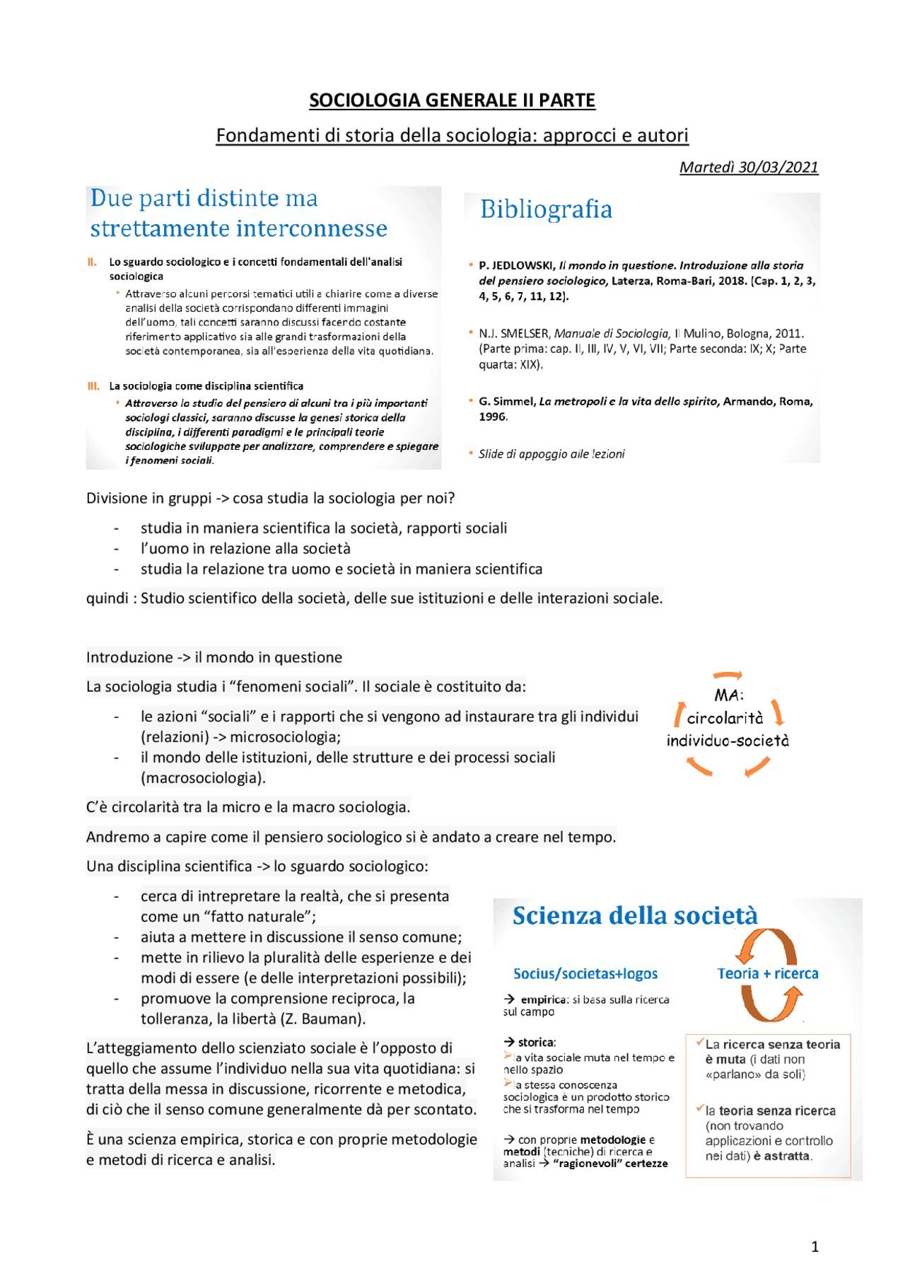 Appunti Sociologia Seconda Parte Docsity