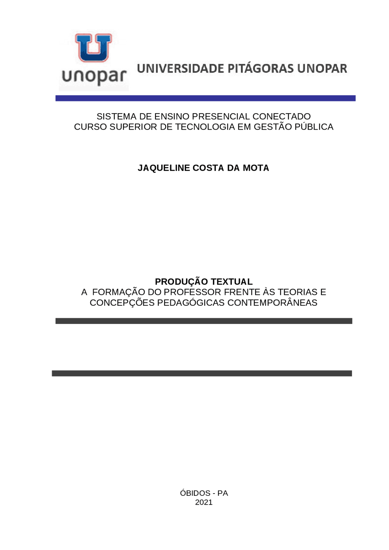 Portifolio Das Disciplinas Docsity